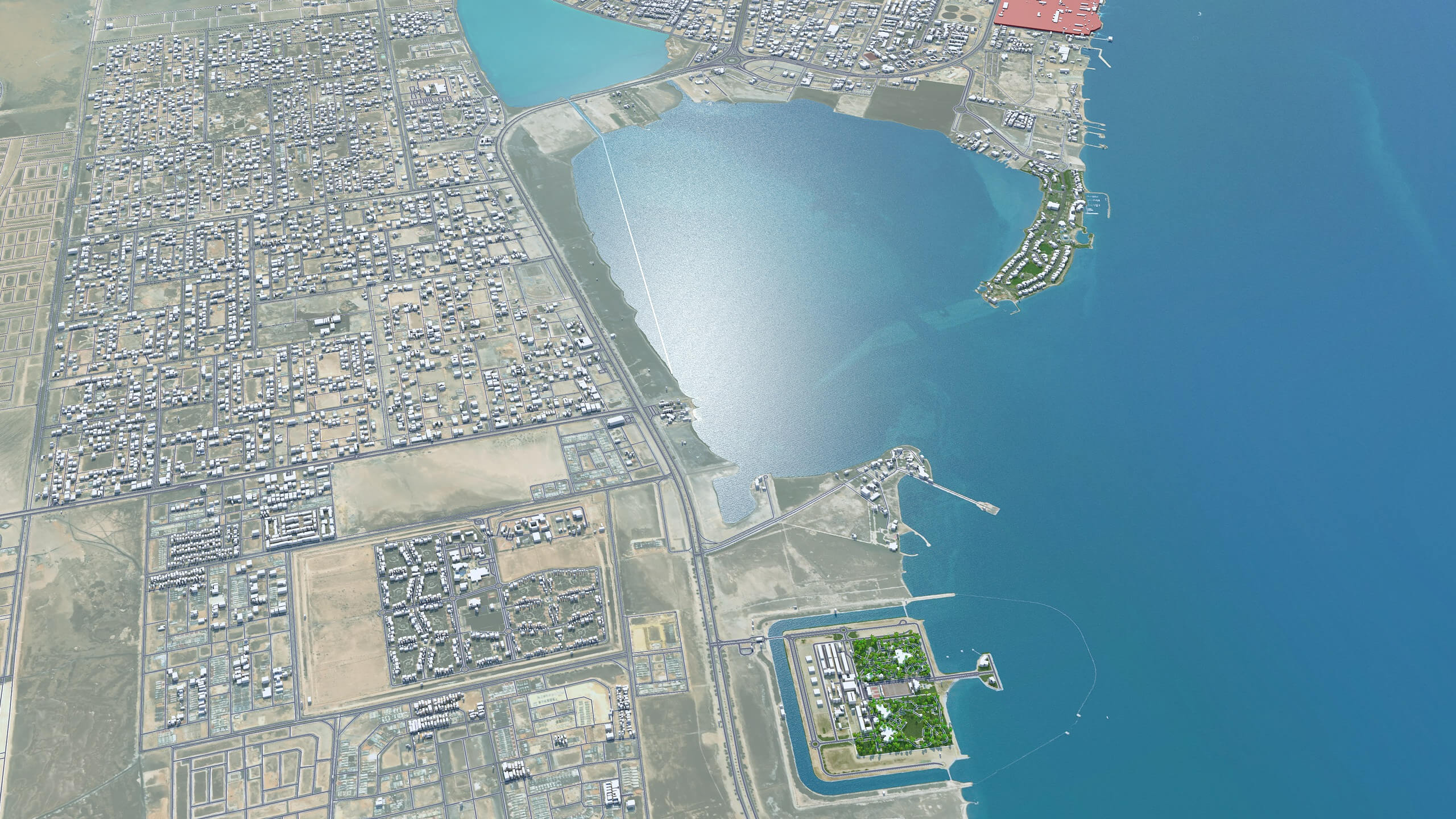 Al Khobar City Saudi Arabia 50km - 3D Model by 3dstudio