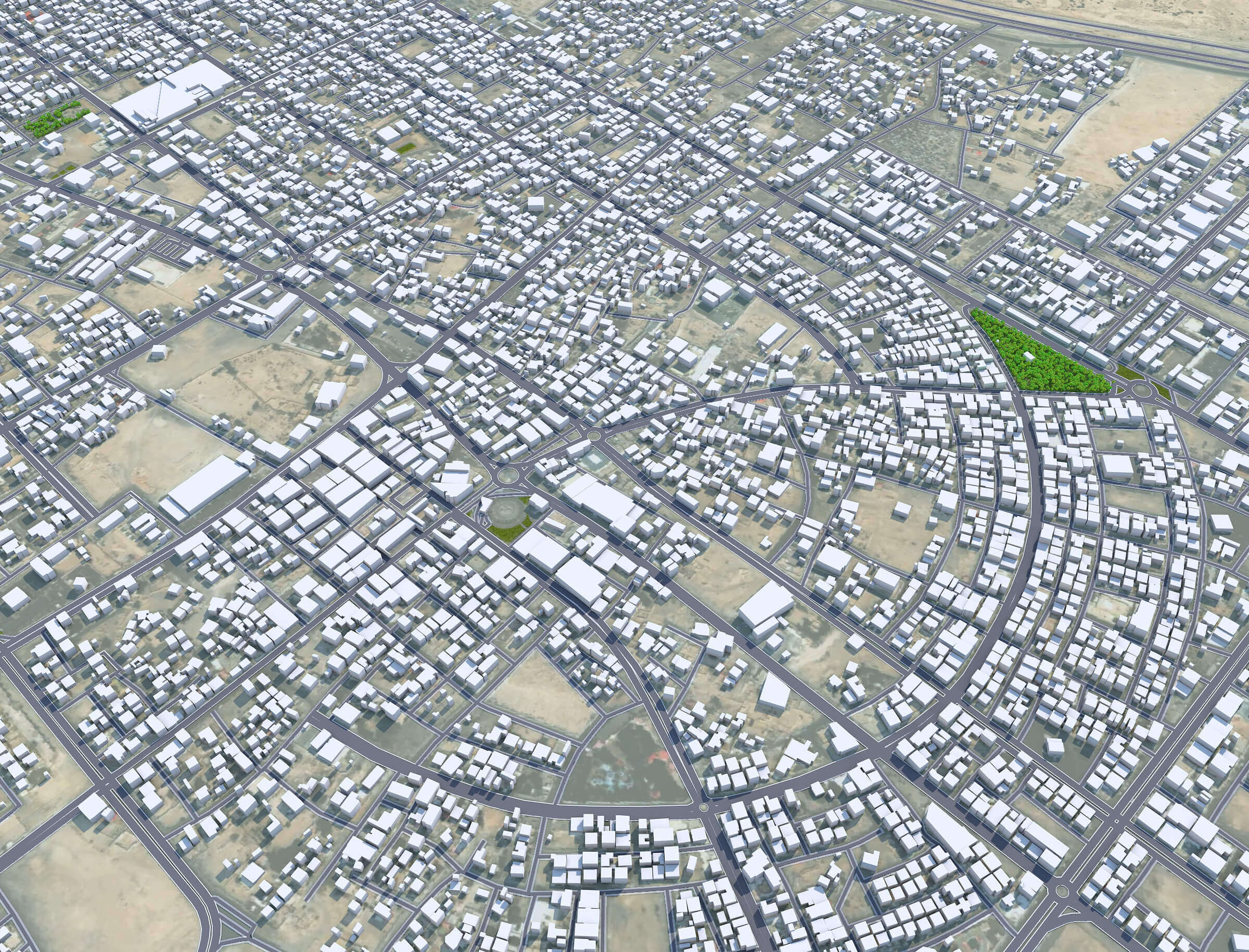 Al Qurayyat City Saudi Arabia 3D Model 30km by 3dstudio