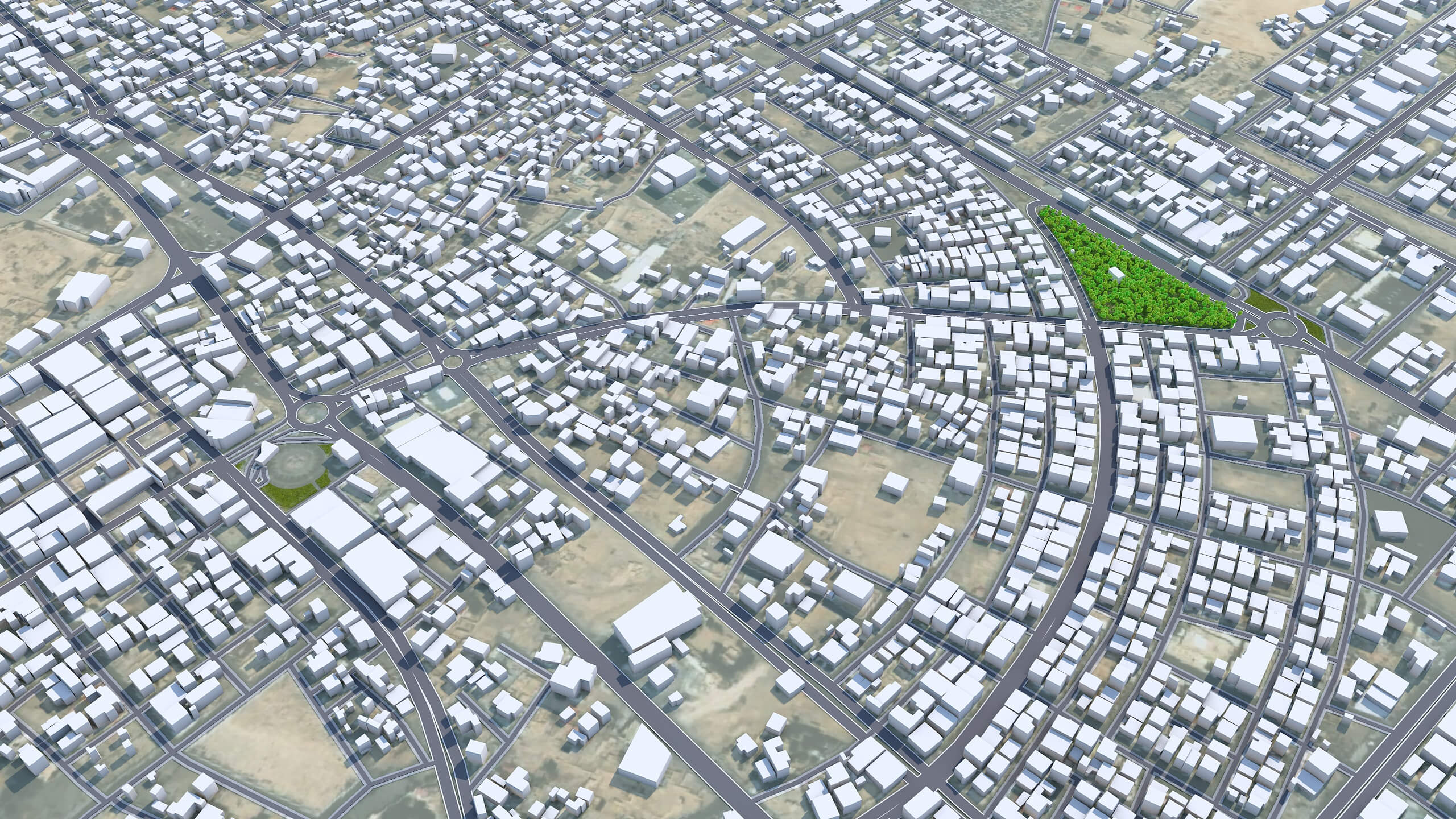 Al Qurayyat City Saudi Arabia 3D Model 30km by 3dstudio