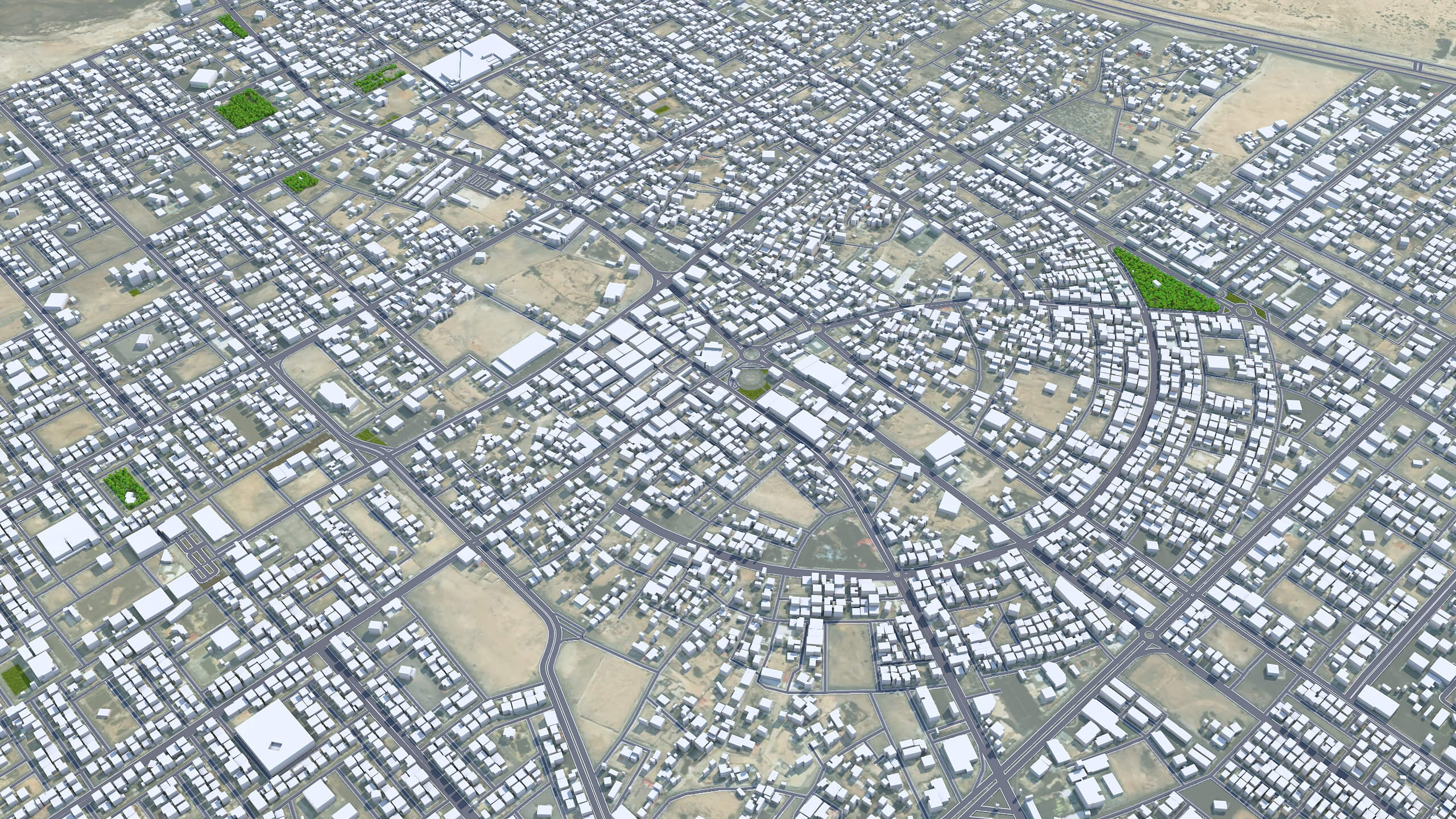Al Qurayyat City Saudi Arabia 3D Model 30km by 3dstudio
