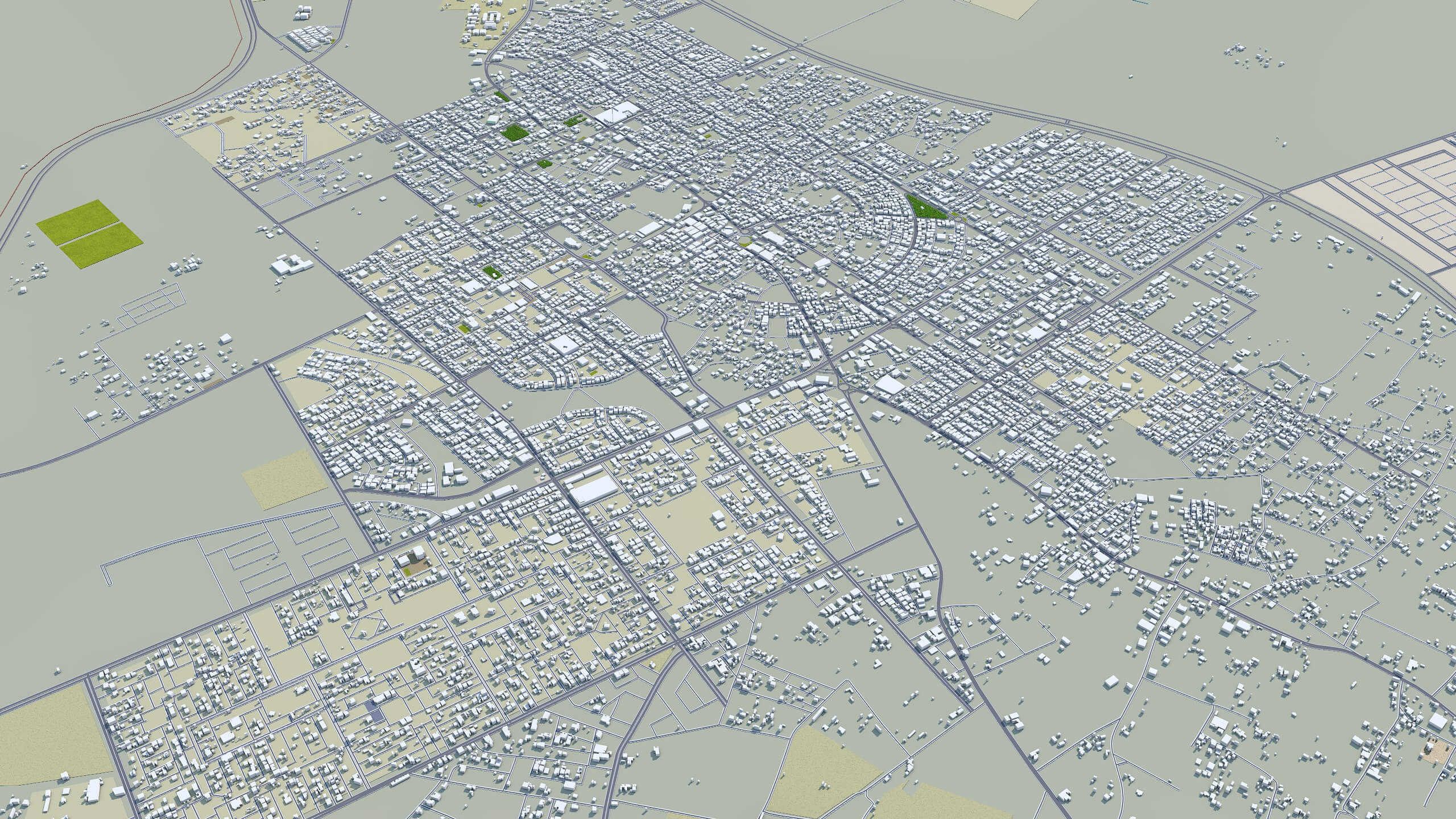 Al Qurayyat City Saudi Arabia 3D Model 30km by 3dstudio