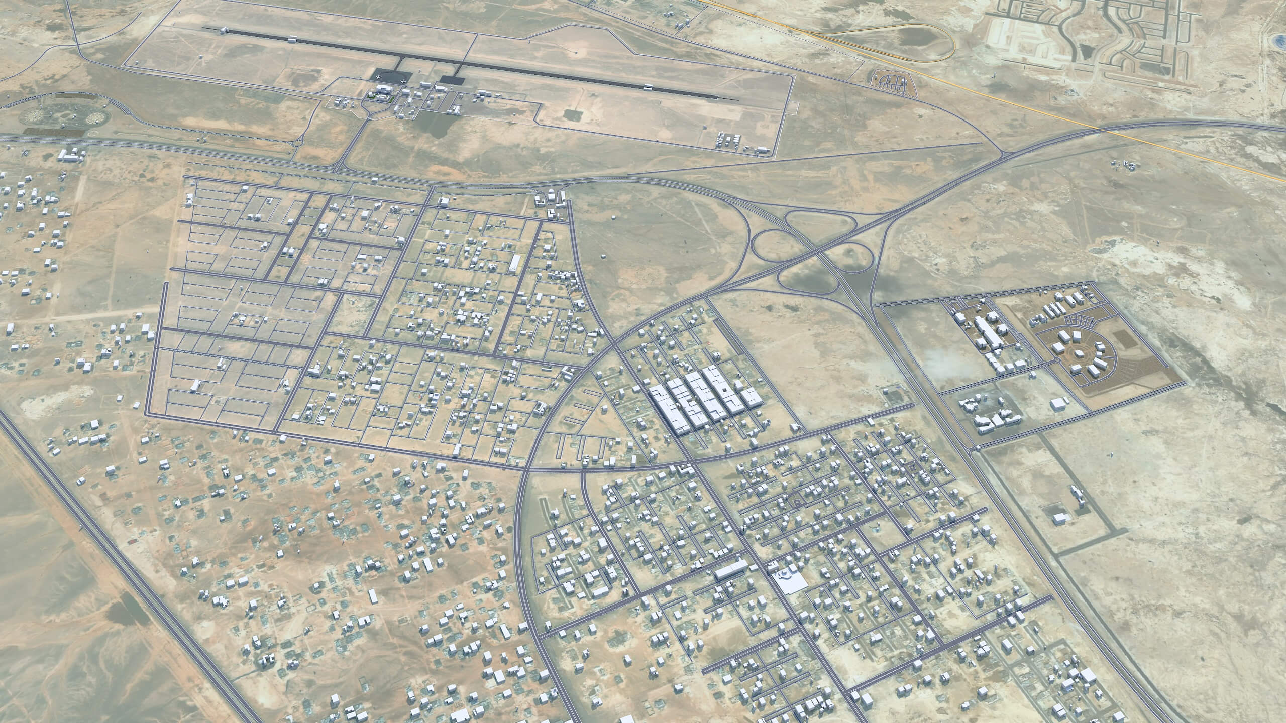 Al Qurayyat City Saudi Arabia 3D Model 30km by 3dstudio