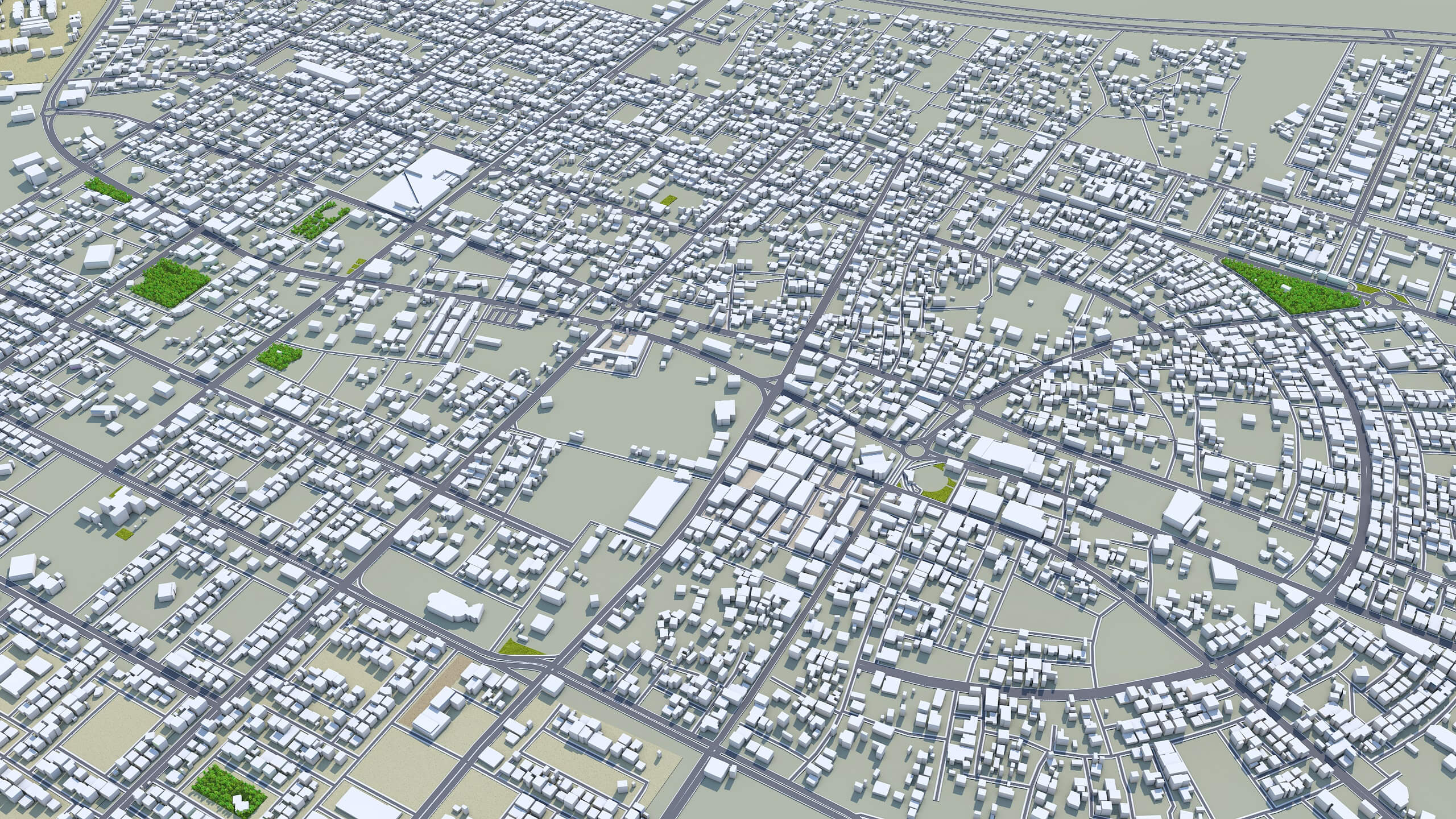 Al Qurayyat City Saudi Arabia 3D Model 30km by 3dstudio