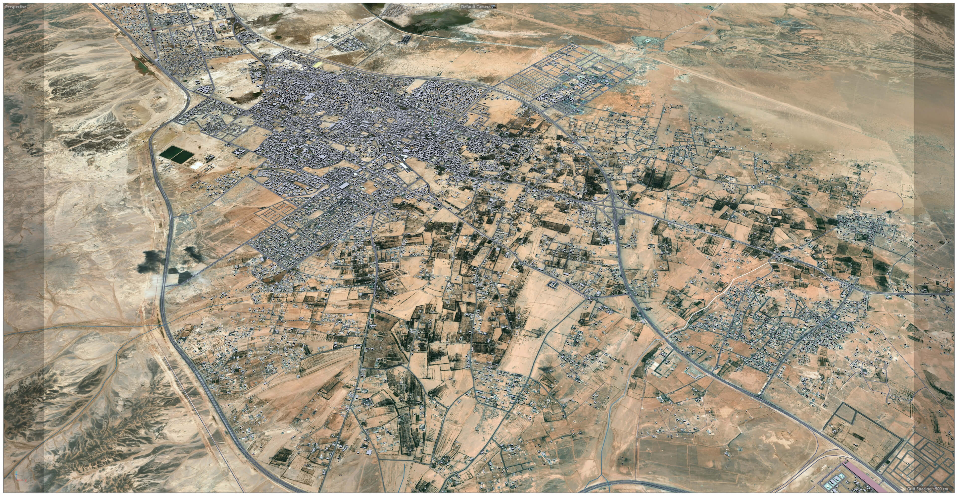 Al Qurayyat City Saudi Arabia 3D Model 30km by 3dstudio