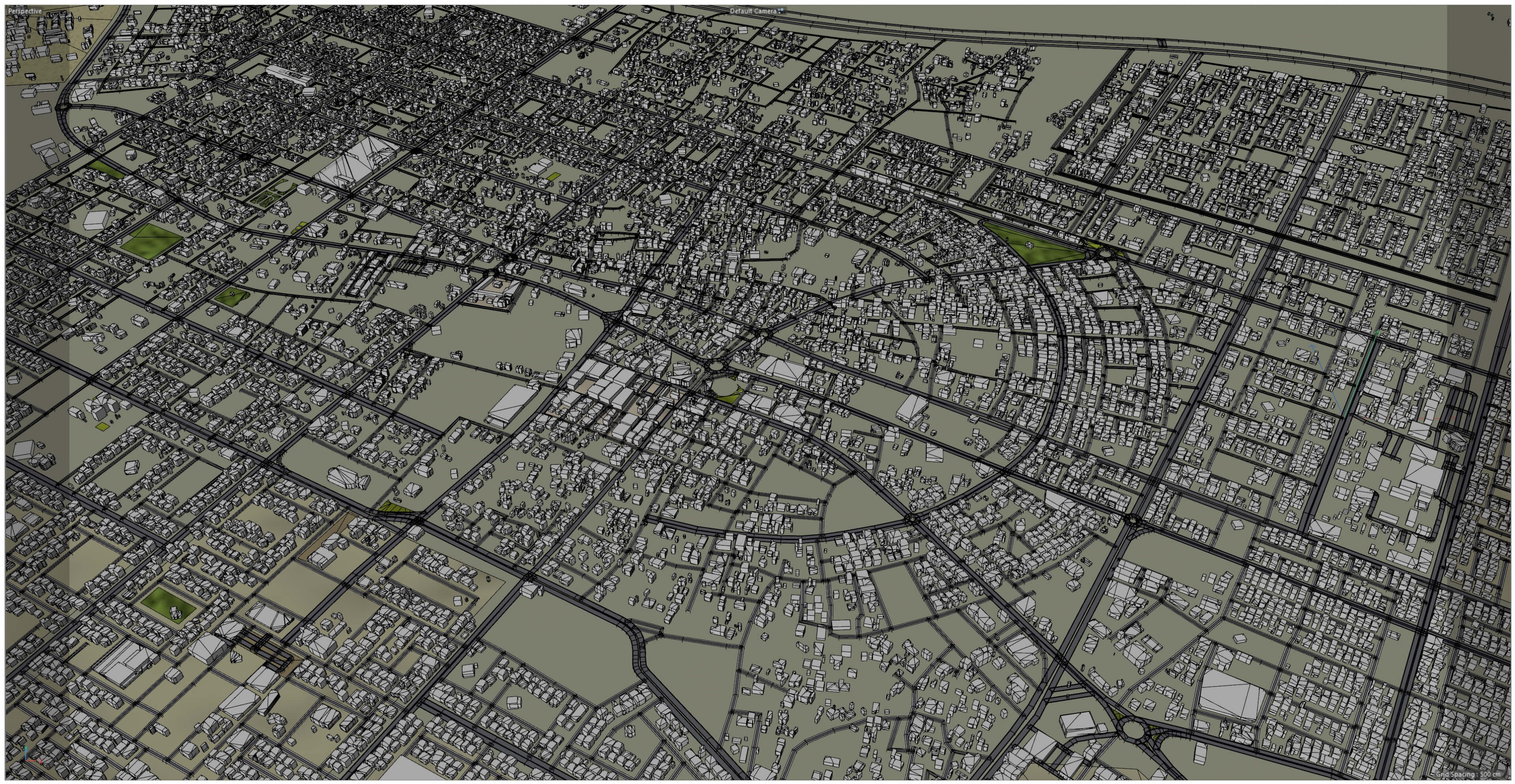 Al Qurayyat City Saudi Arabia 3D Model 30km by 3dstudio
