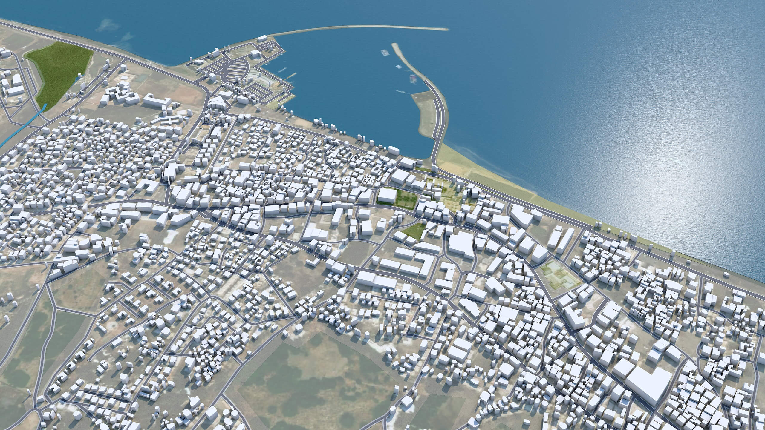 Al Seeb City Oman 40km - 3D Model by 3dstudio