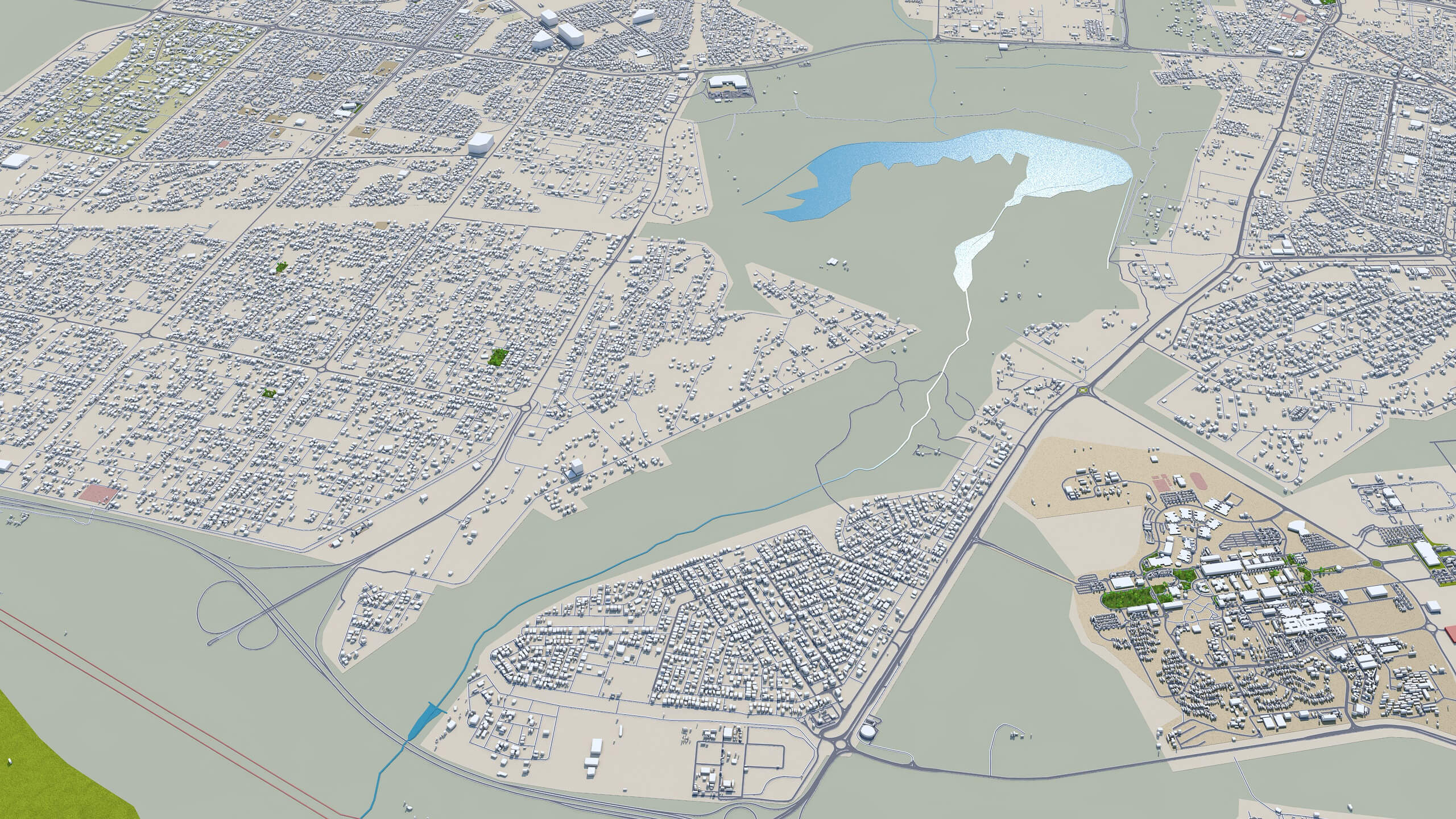 Al Seeb City Oman 40km - 3D Model by 3dstudio