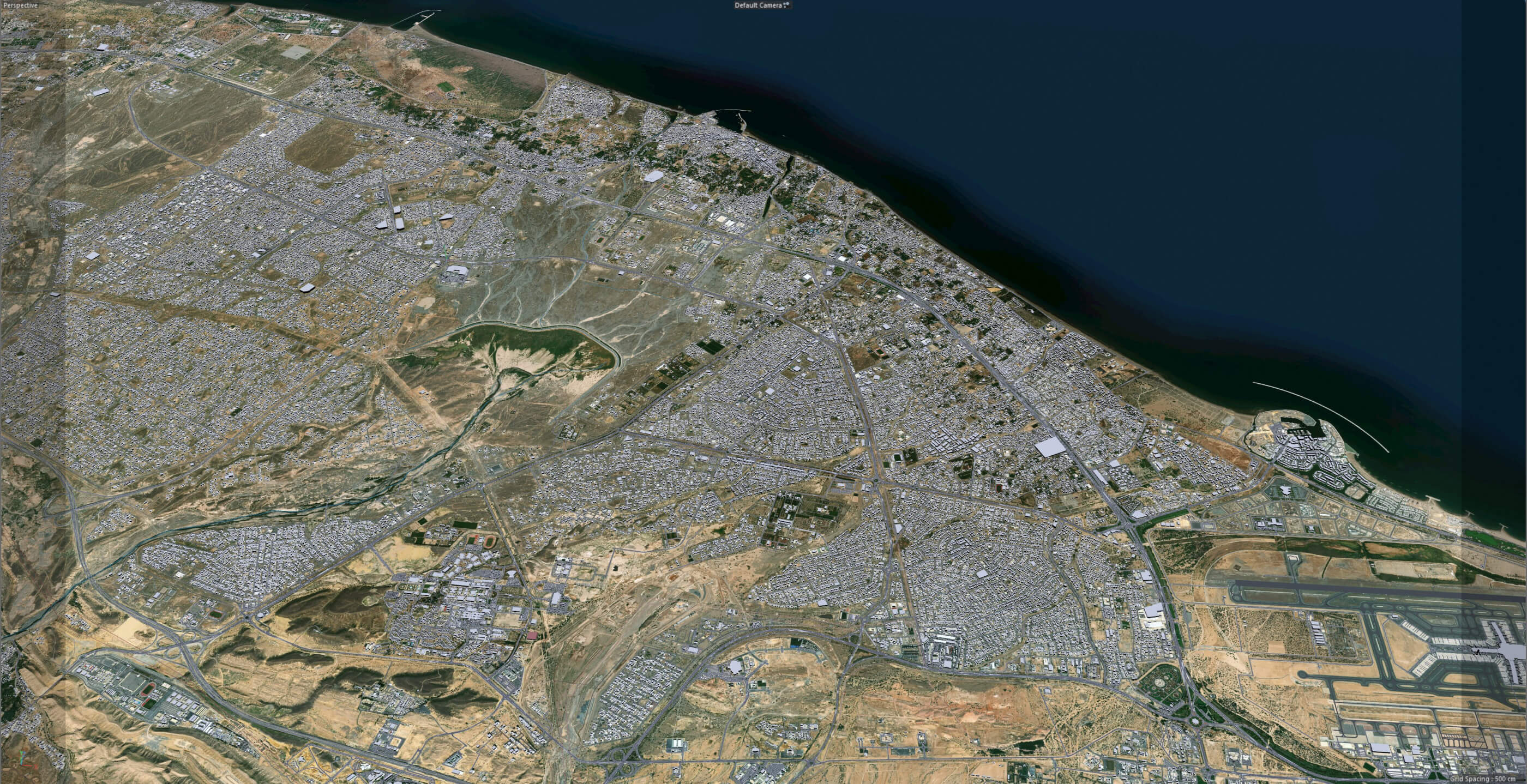 Al Seeb City Oman 40km - 3D Model by 3dstudio