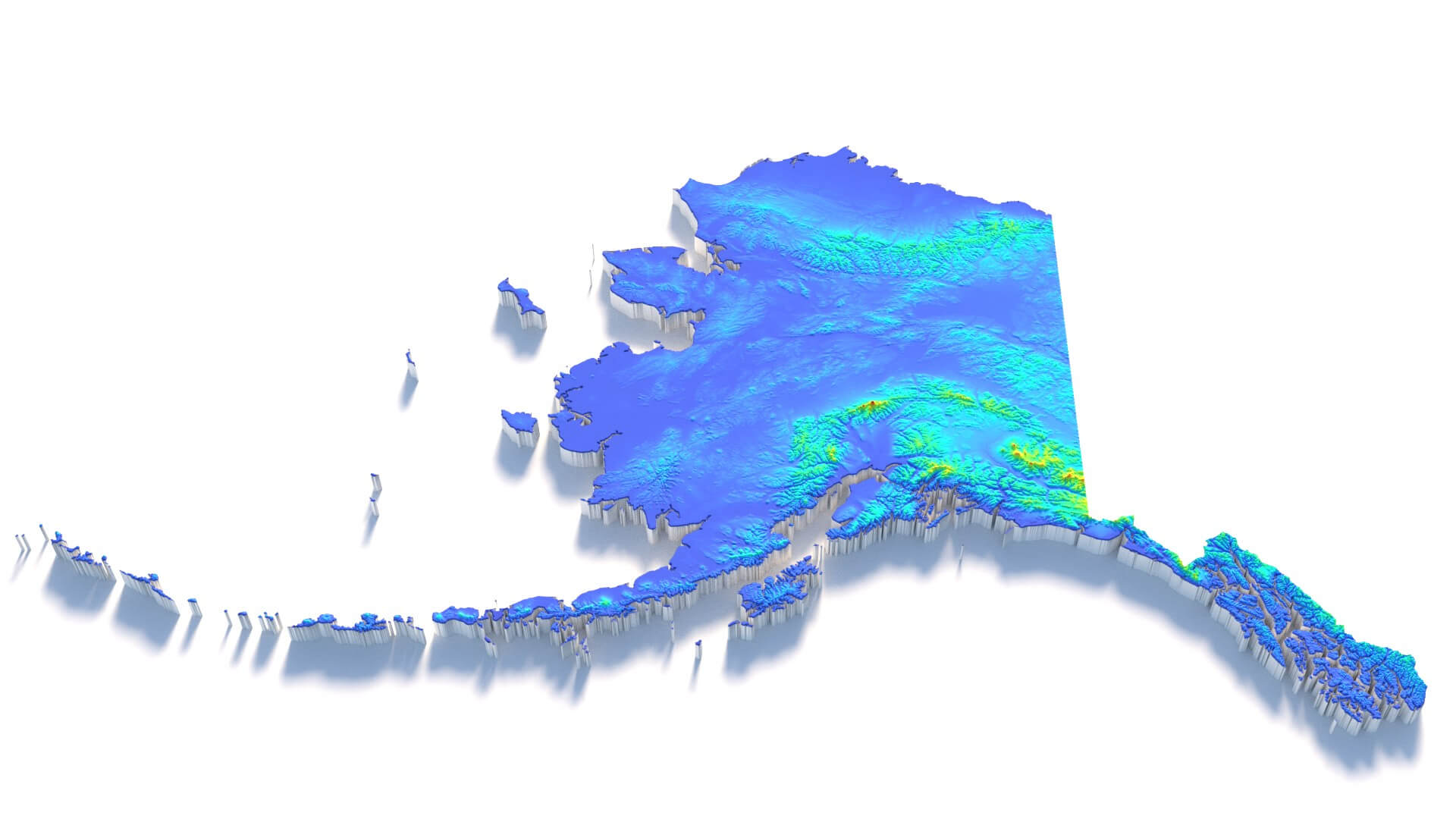 Alaska Terrain Map - 3D Model by 3dstudio