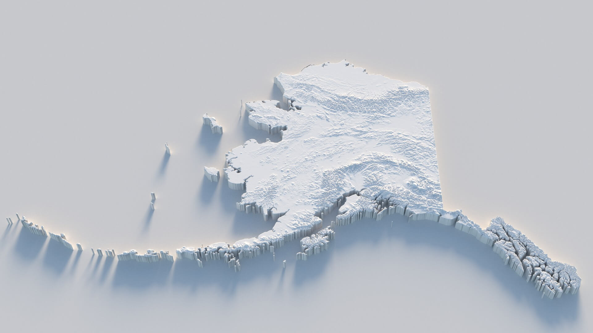 Alaska Terrain Map - 3D Model by 3dstudio