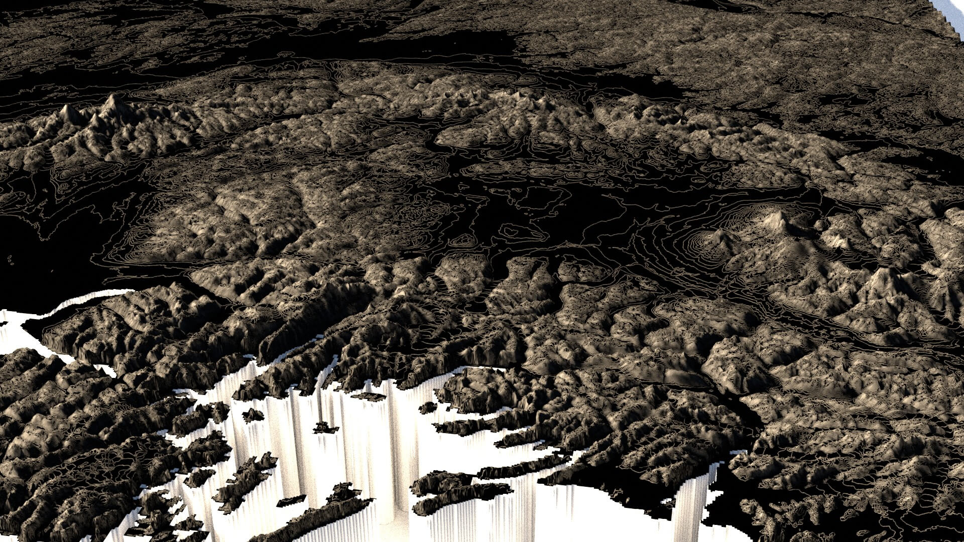 Alaska Terrain Map - 3D Model by 3dstudio