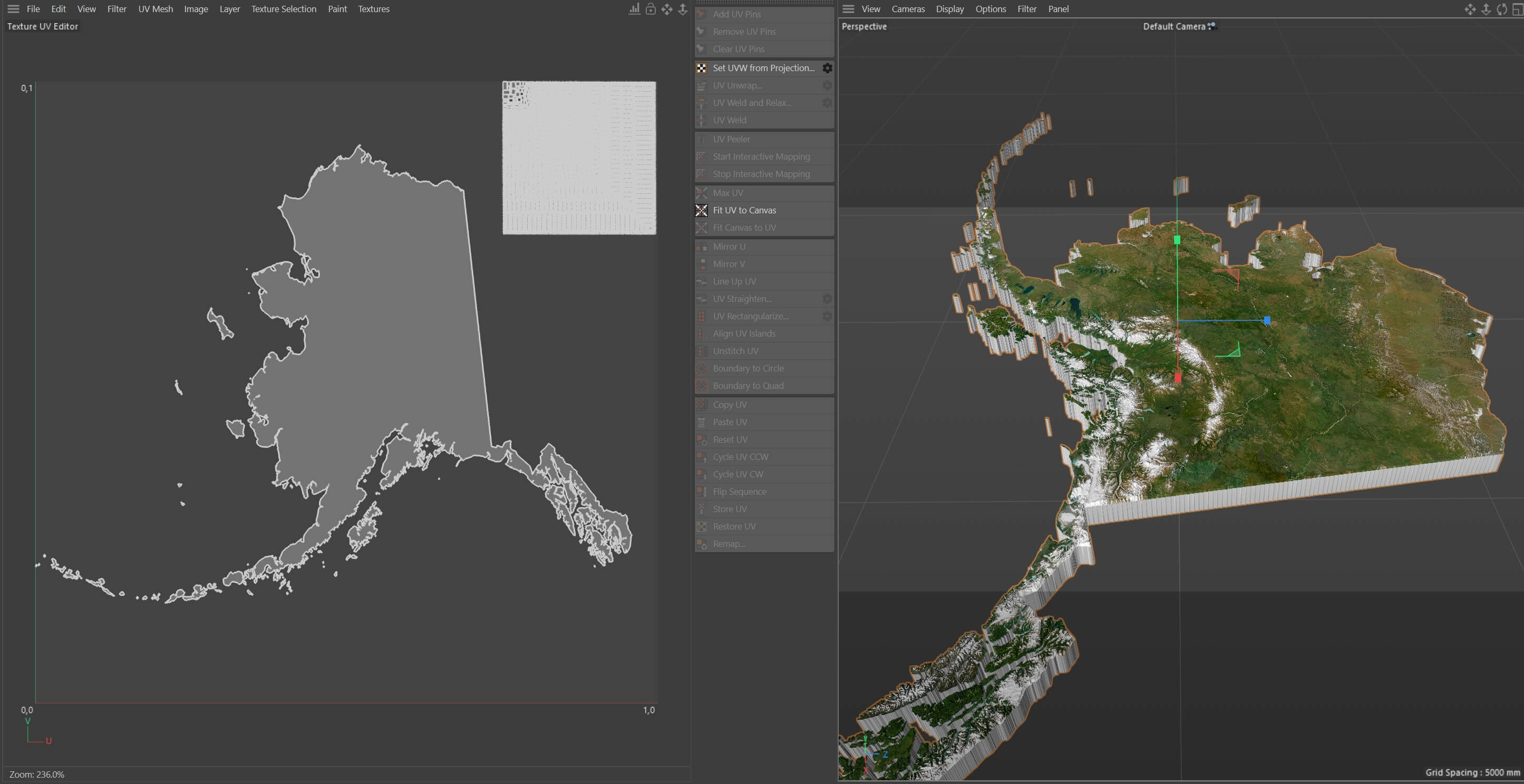 Alaska Terrain Map - 3D Model by 3dstudio