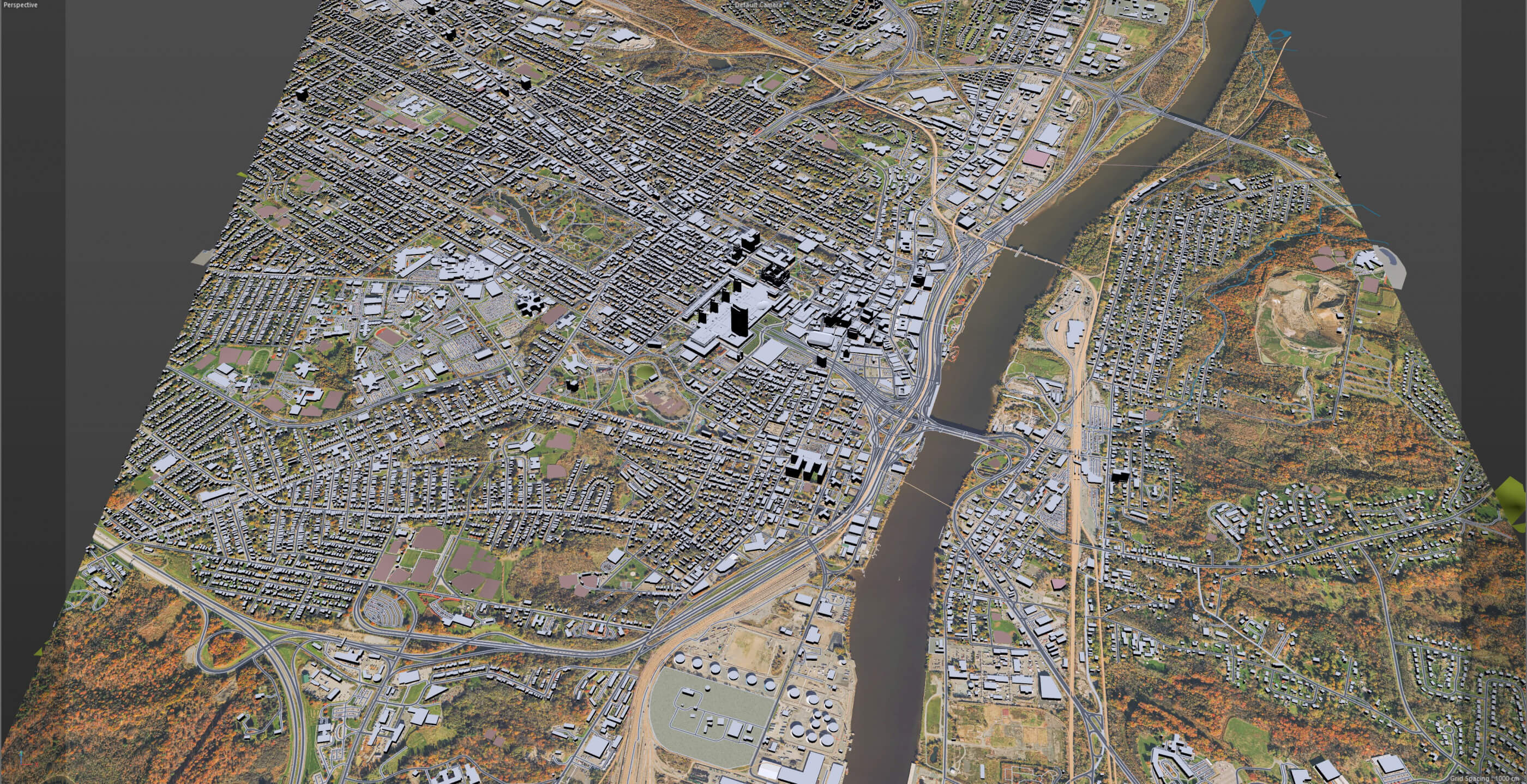 Albany Downtown NY USA - 3D Model by 3dstudio