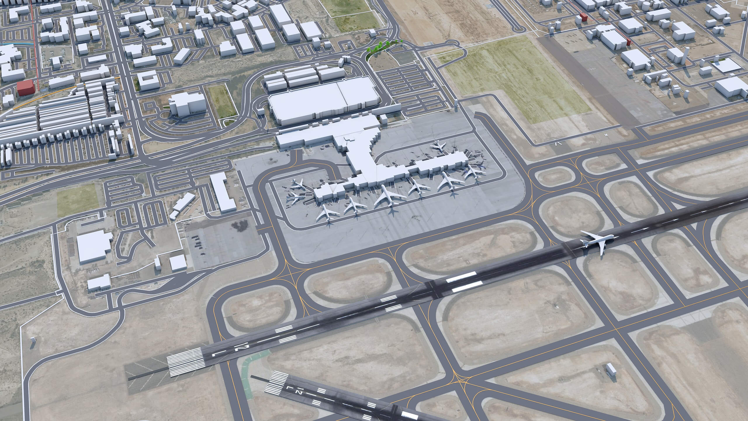 Albuquerque International Airport - 3D Model by 3dstudio