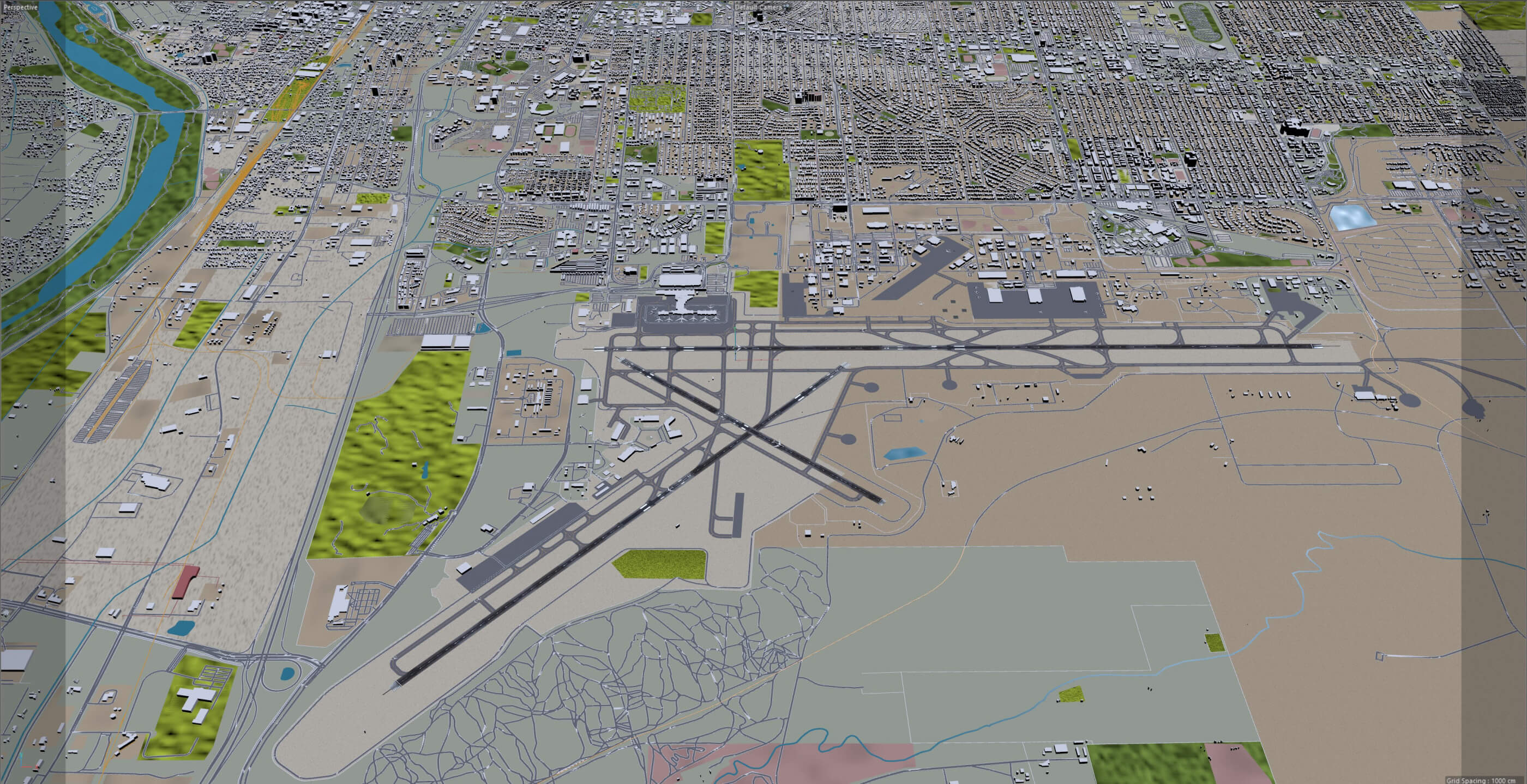 Albuquerque International Airport - 3D Model by 3dstudio