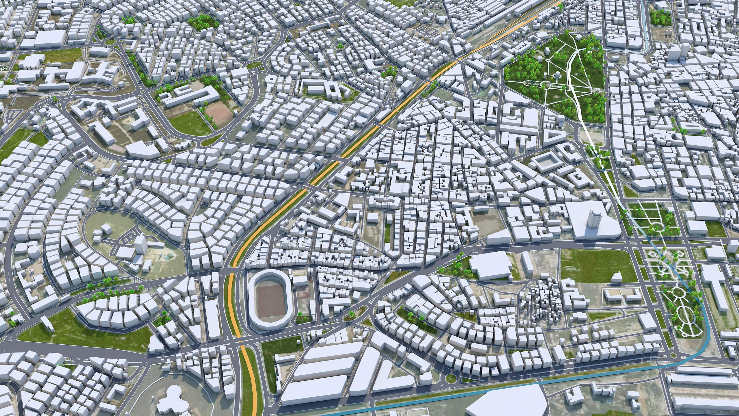 Aleppo City Syria 3D Model 30km by 3dstudio