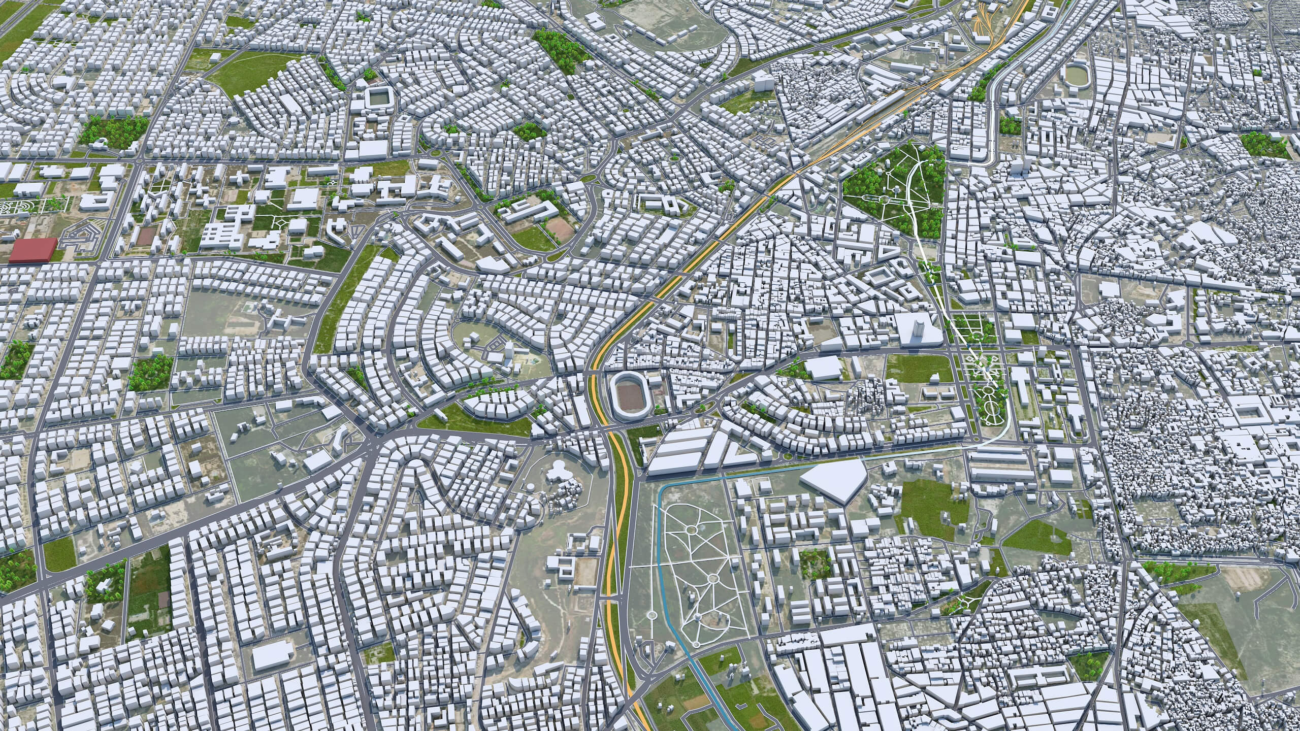 Aleppo City Syria 3D Model 30km by 3dstudio