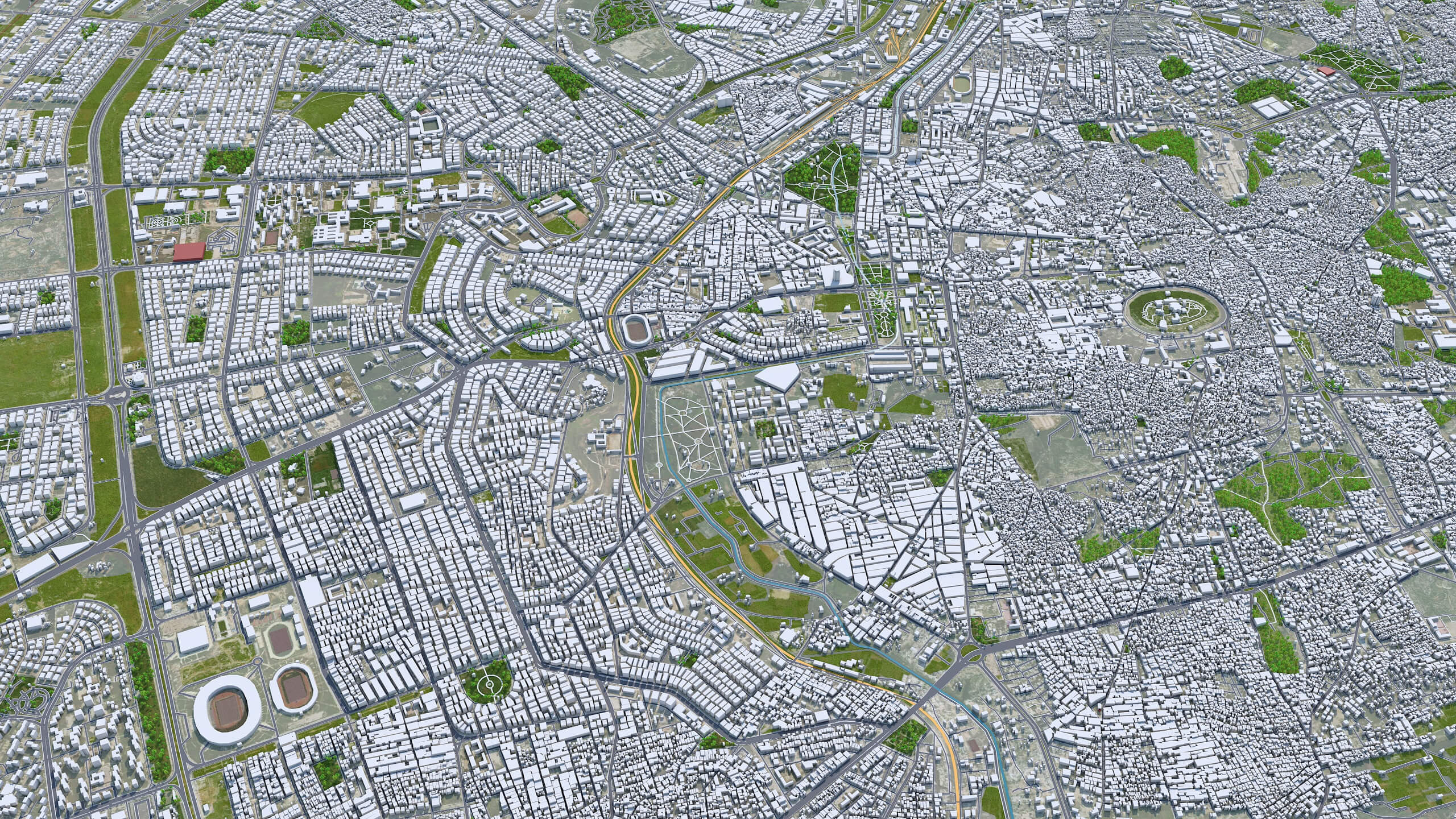 Aleppo City Syria 3D Model 30km by 3dstudio