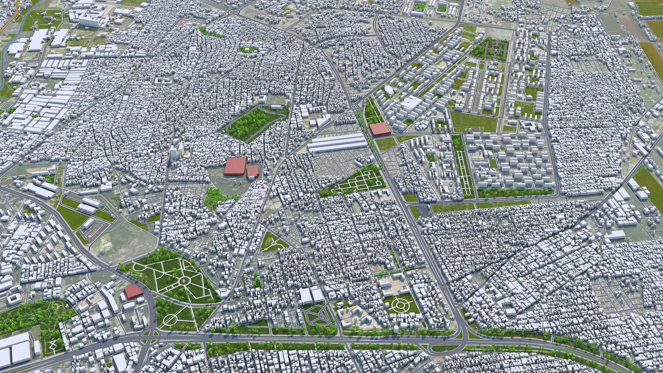 Aleppo City Syria 3D Model 30km by 3dstudio