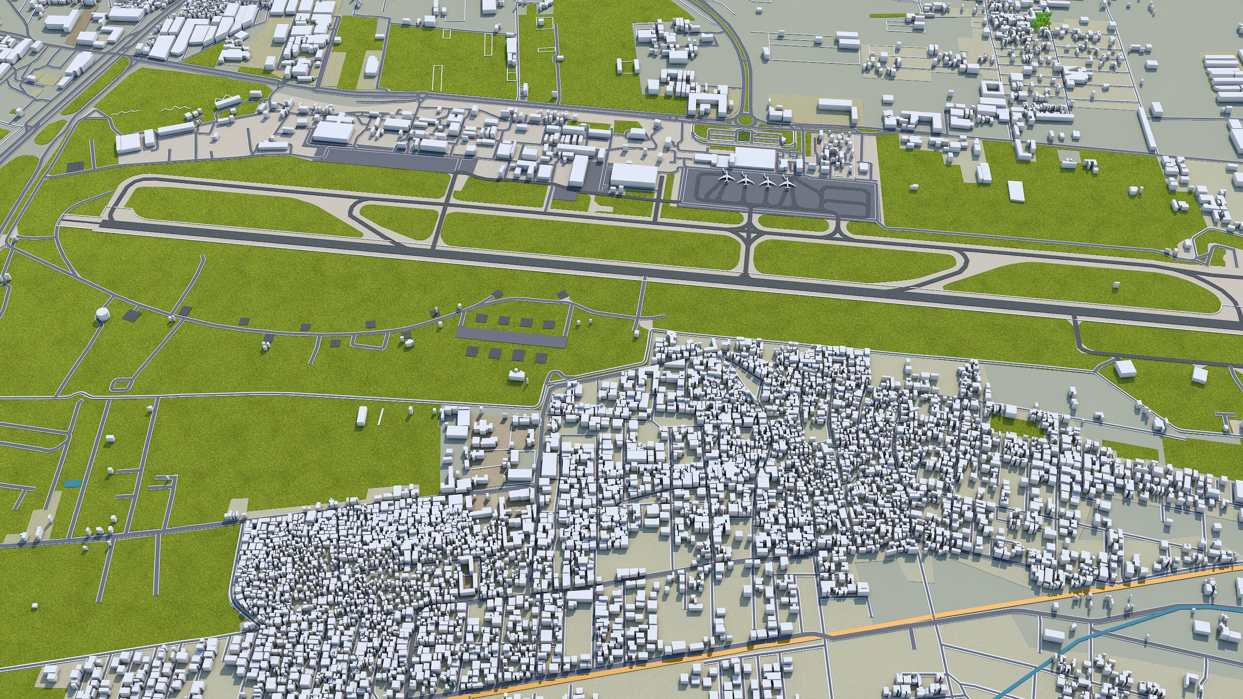 Aleppo City Syria 3D Model 30km by 3dstudio