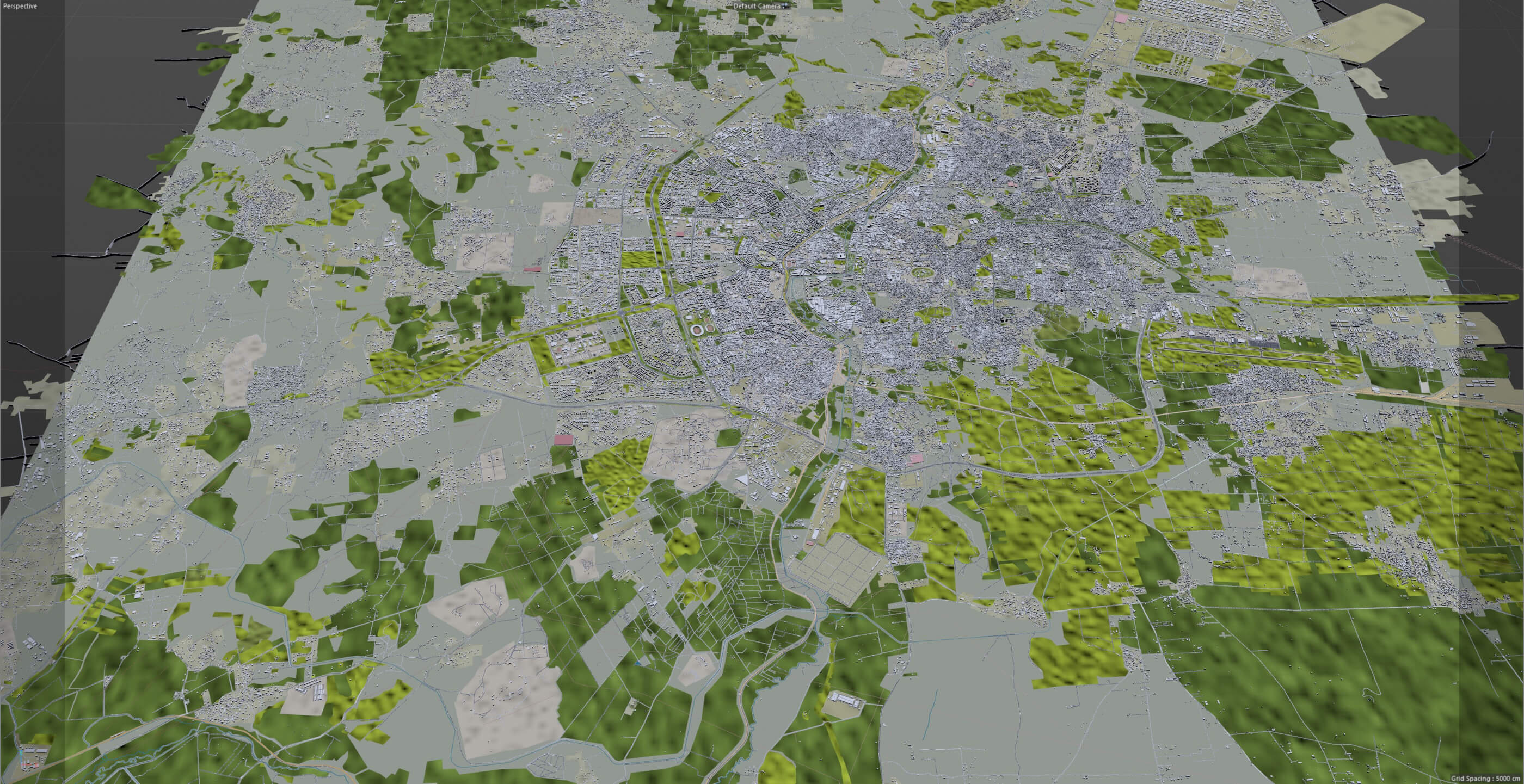 Aleppo City Syria 3D Model 30km by 3dstudio