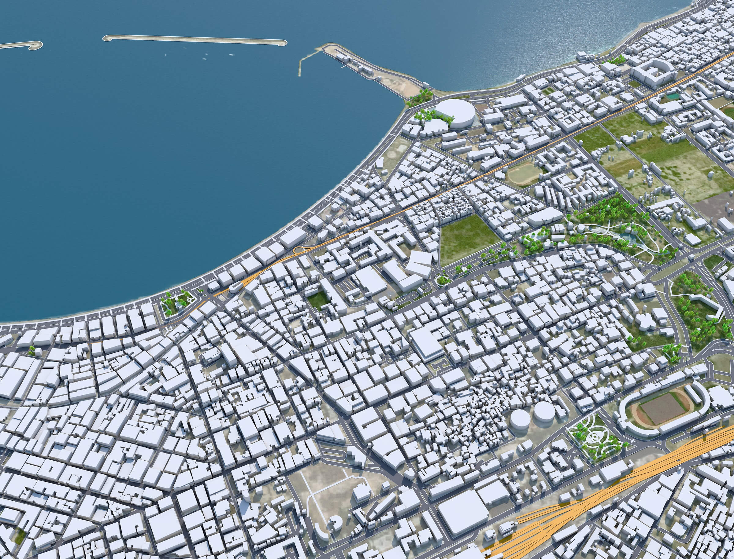 Alexandria City Egypt 3D Model 60km by 3dstudio