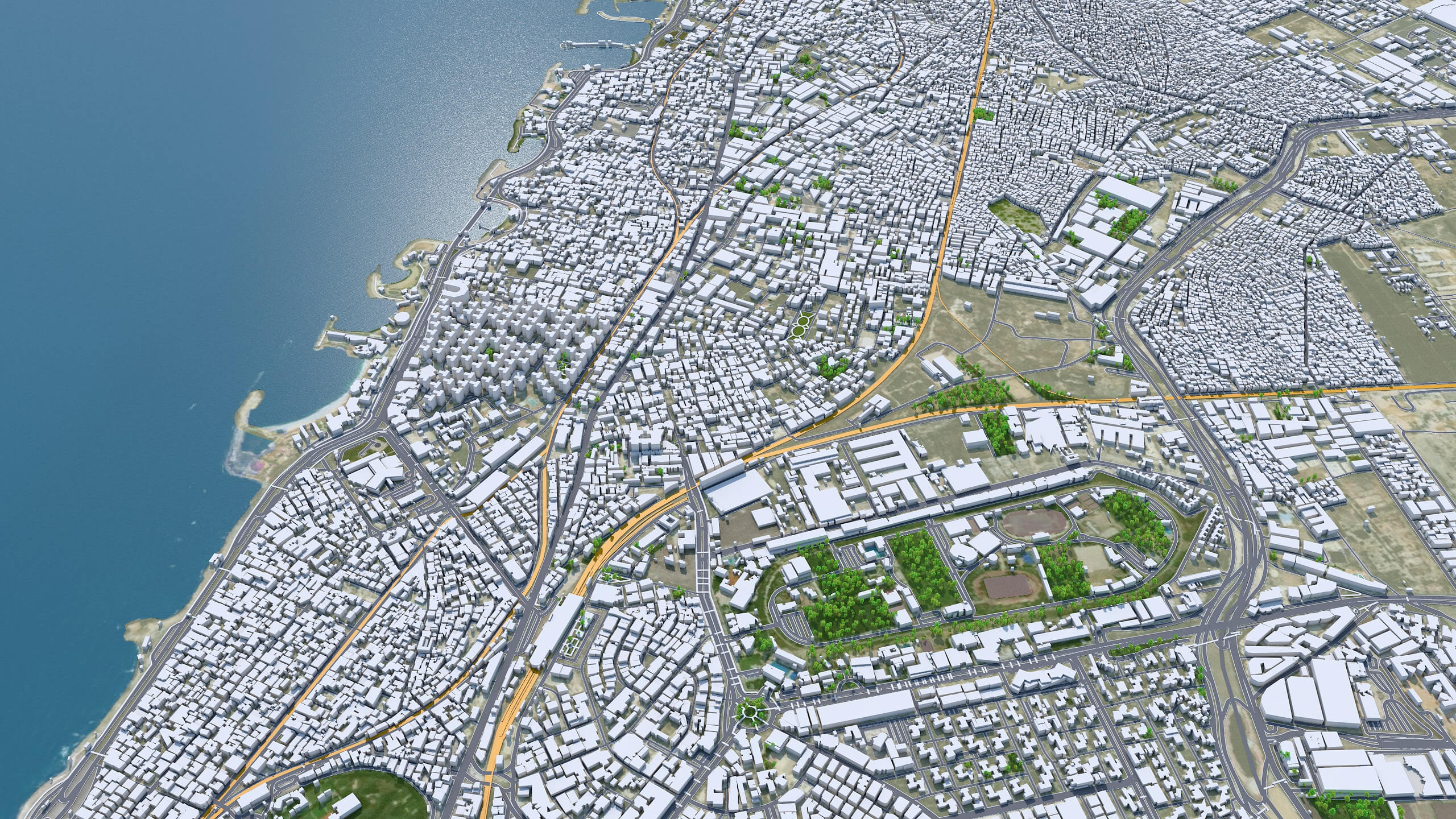 Alexandria City Egypt 3D Model 60km by 3dstudio
