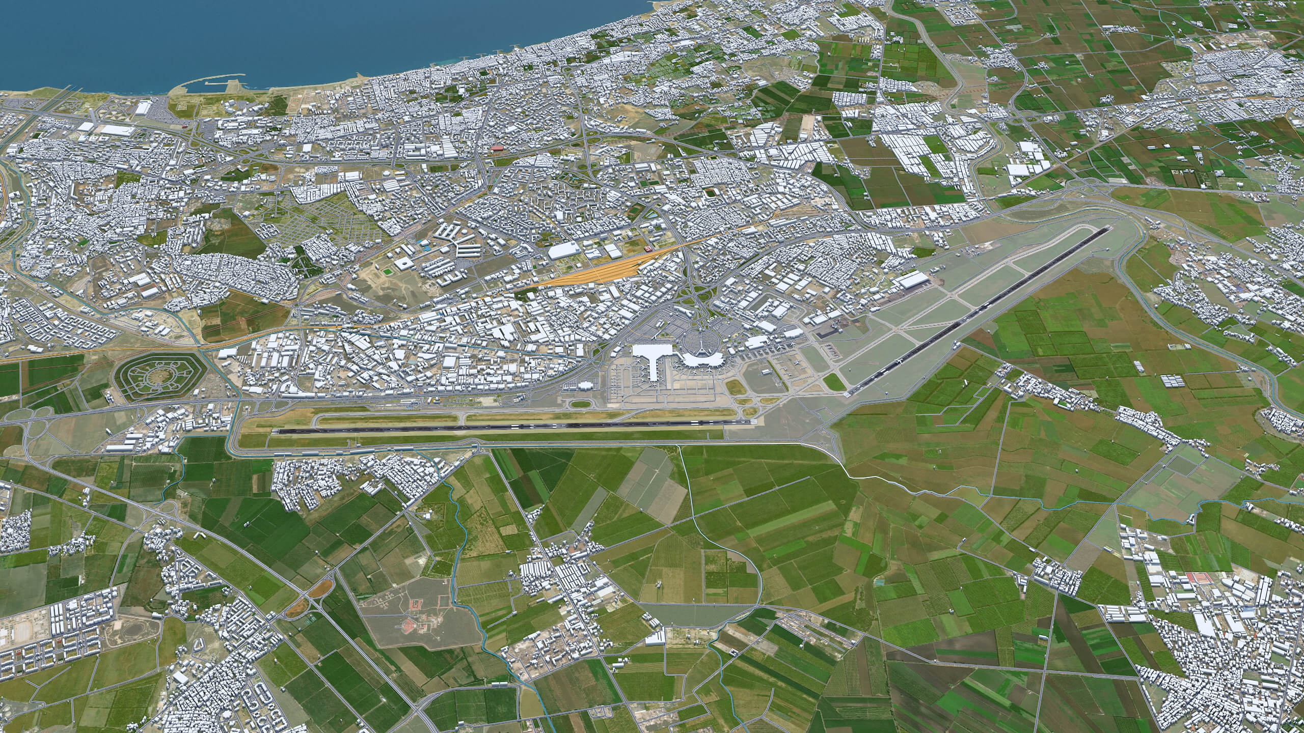 Algiers International Airport Houari Boumediene 20km - 3D Model by 3dstudio