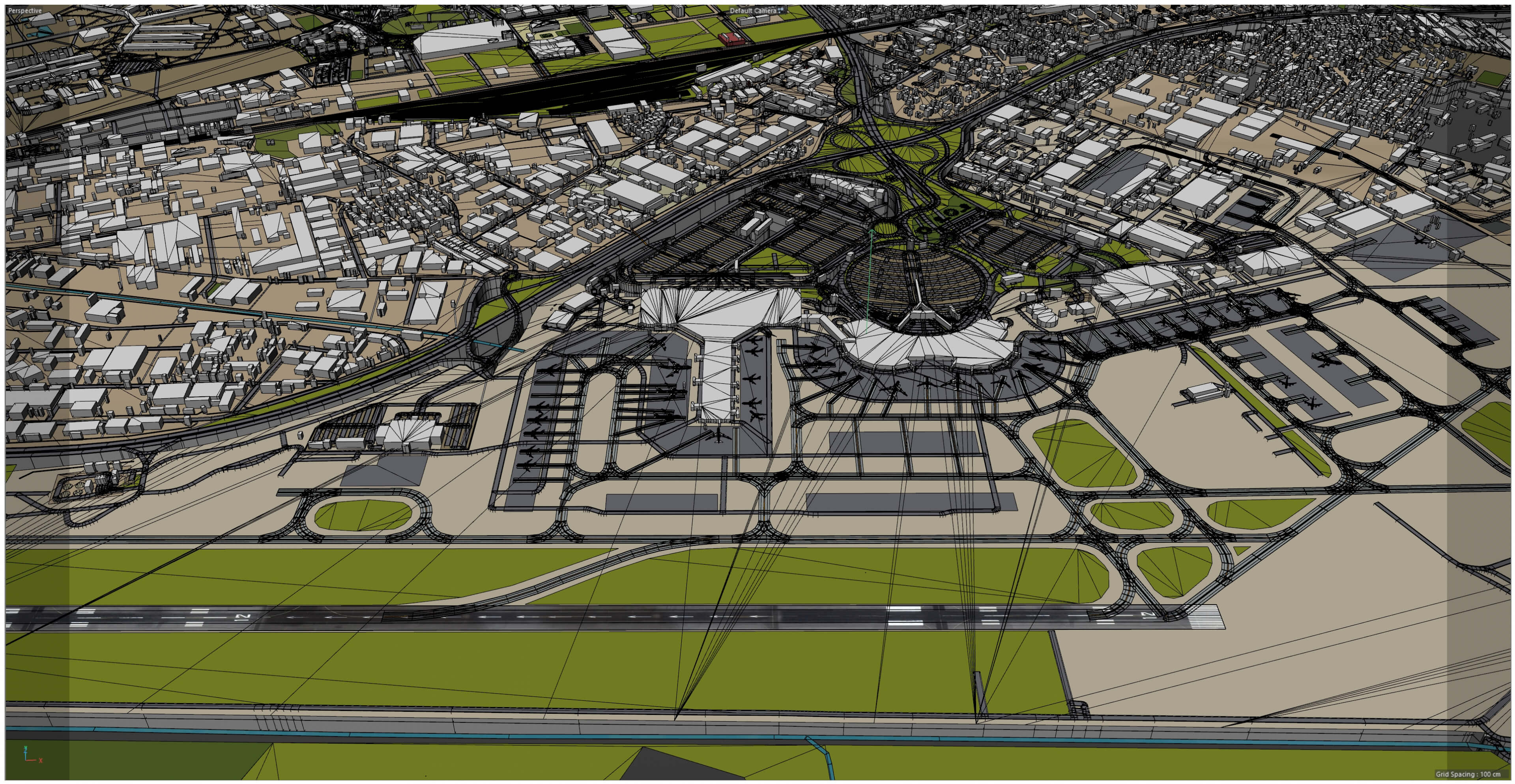 Algiers International Airport Houari Boumediene 20km - 3D Model by 3dstudio