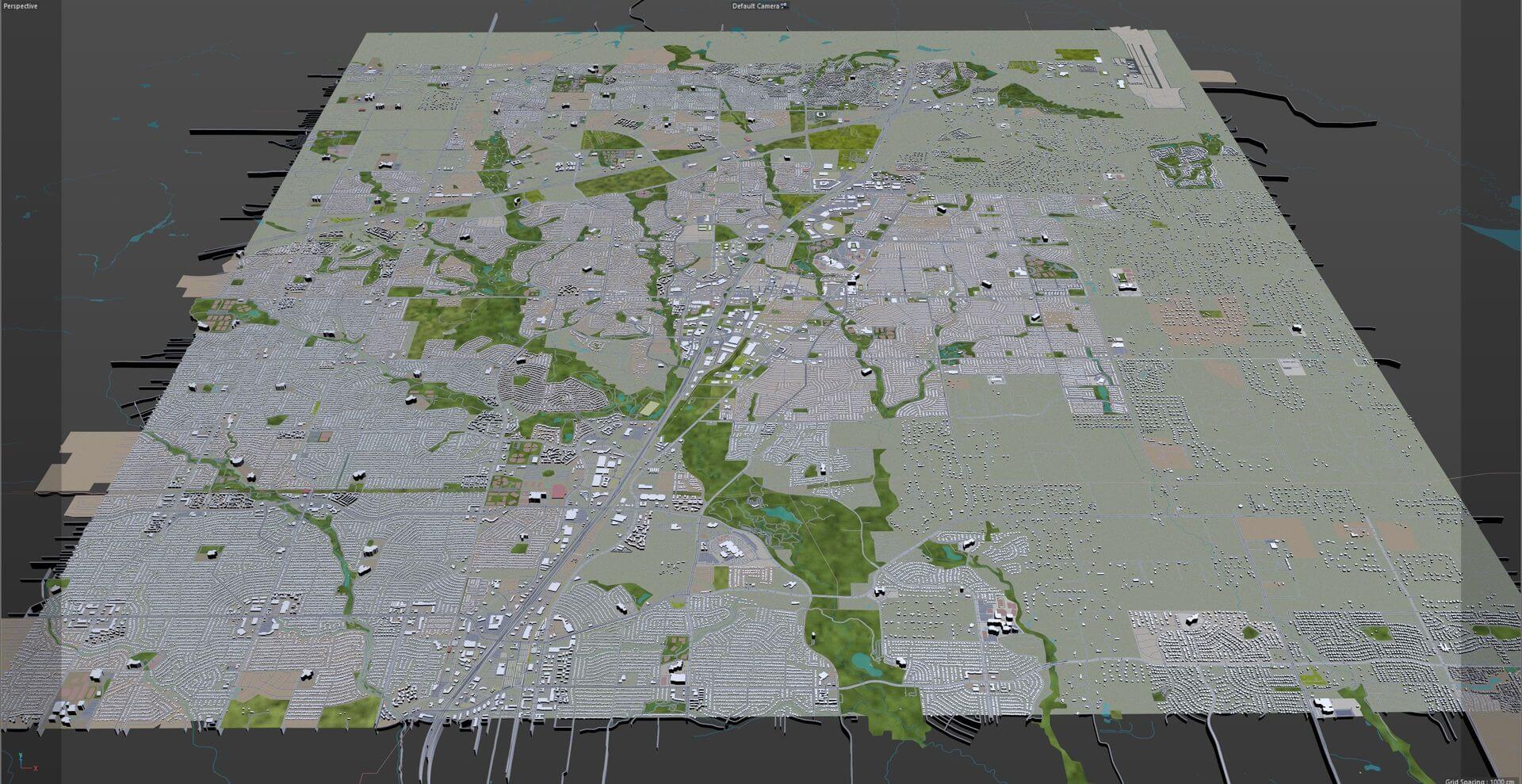 Allen, Texas USA 20km - 3D Model by 3dstudio