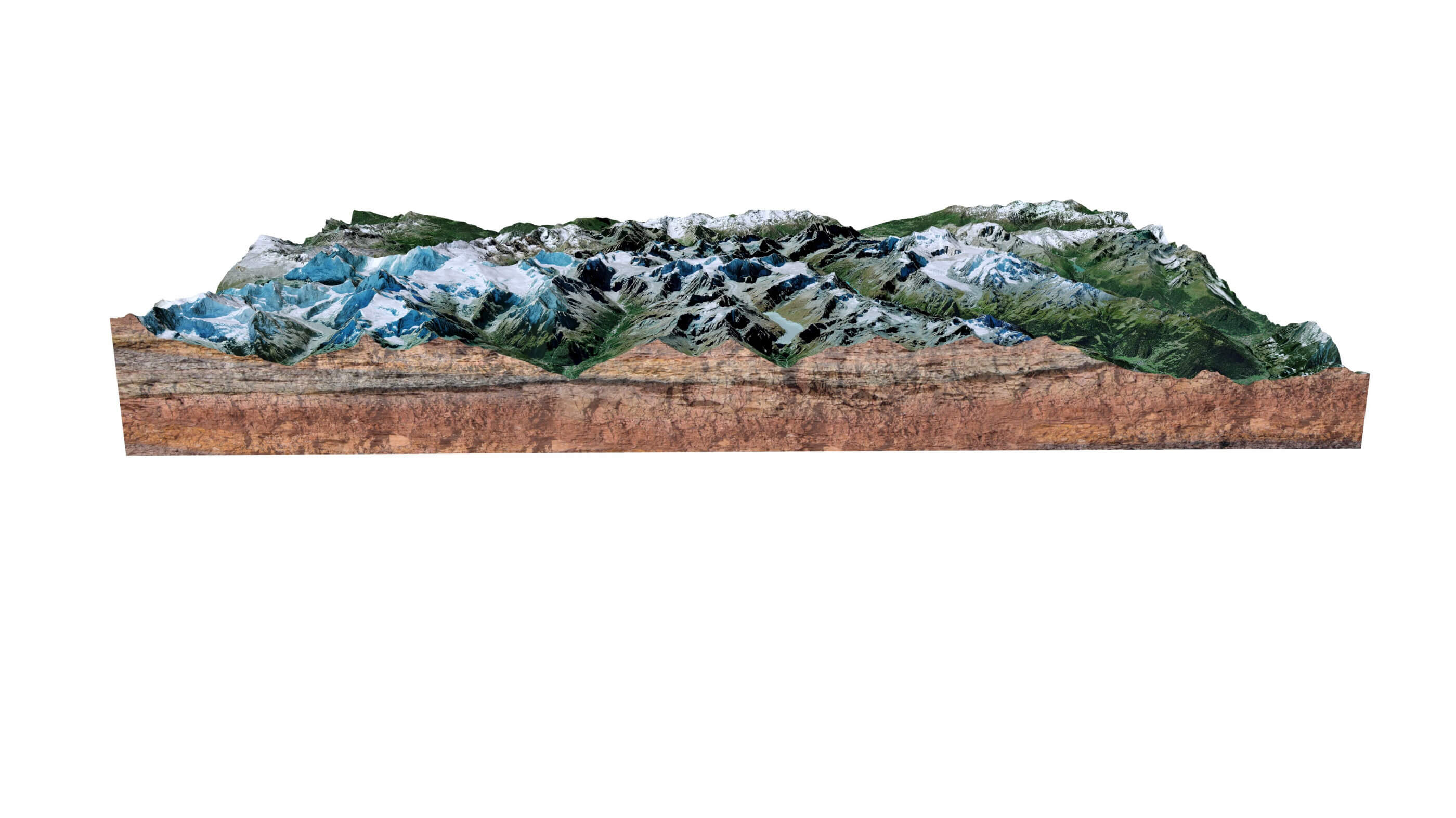 Alps Valle D'aosta Italy Terrain 3D Model by 3dstudio