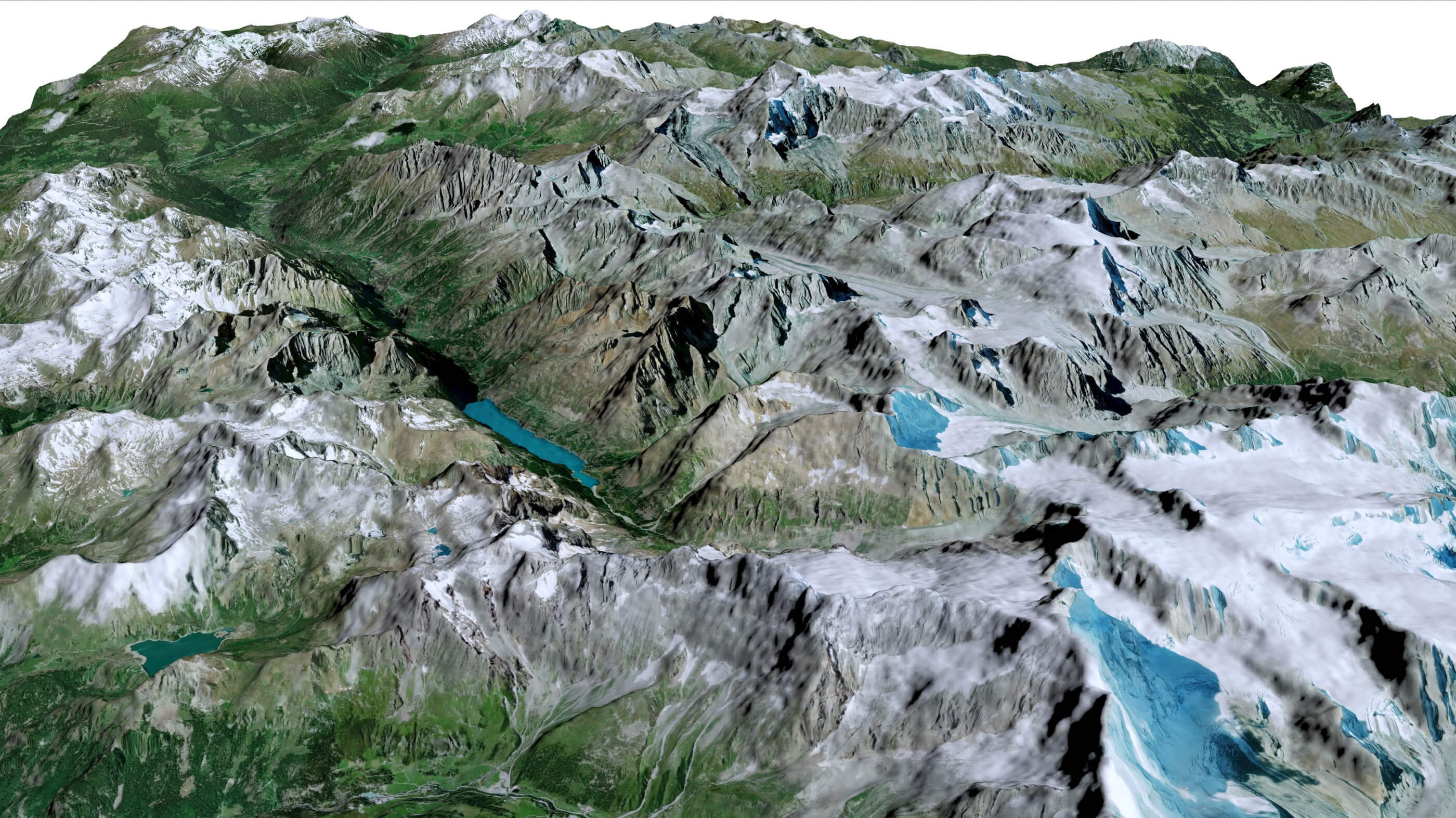 Alps Valle D'aosta Italy Terrain 3D Model by 3dstudio