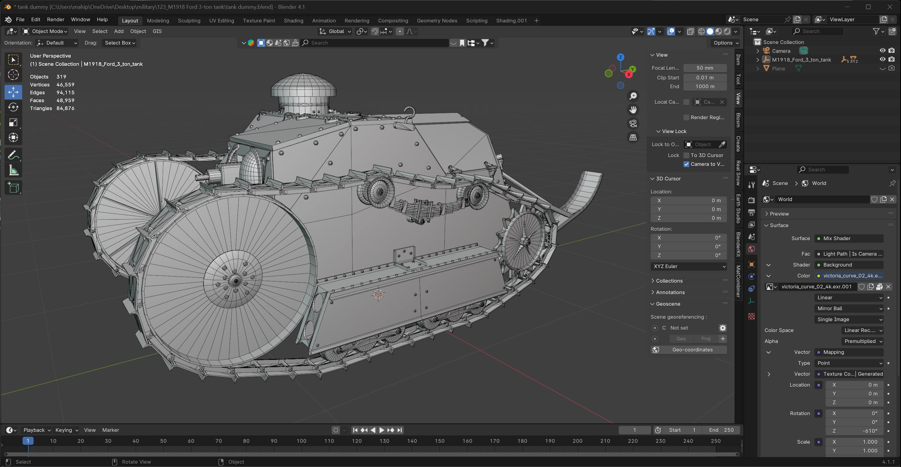 American Light Tank - 3D Model by 3dstudio