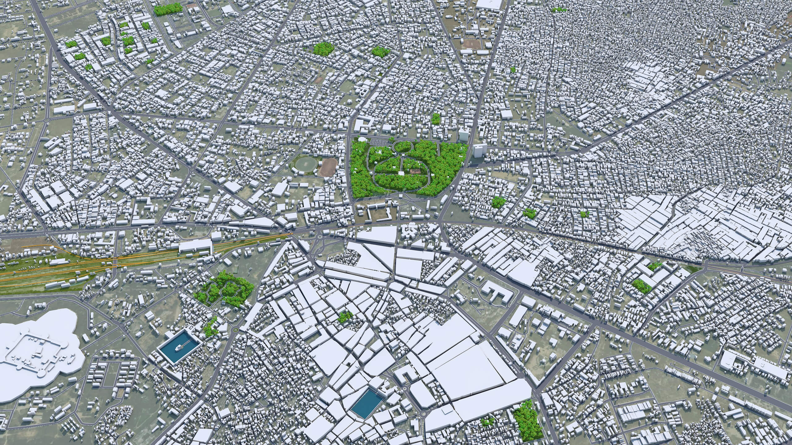 Amritsar City Punjab India 3D Model 30km by 3dstudio