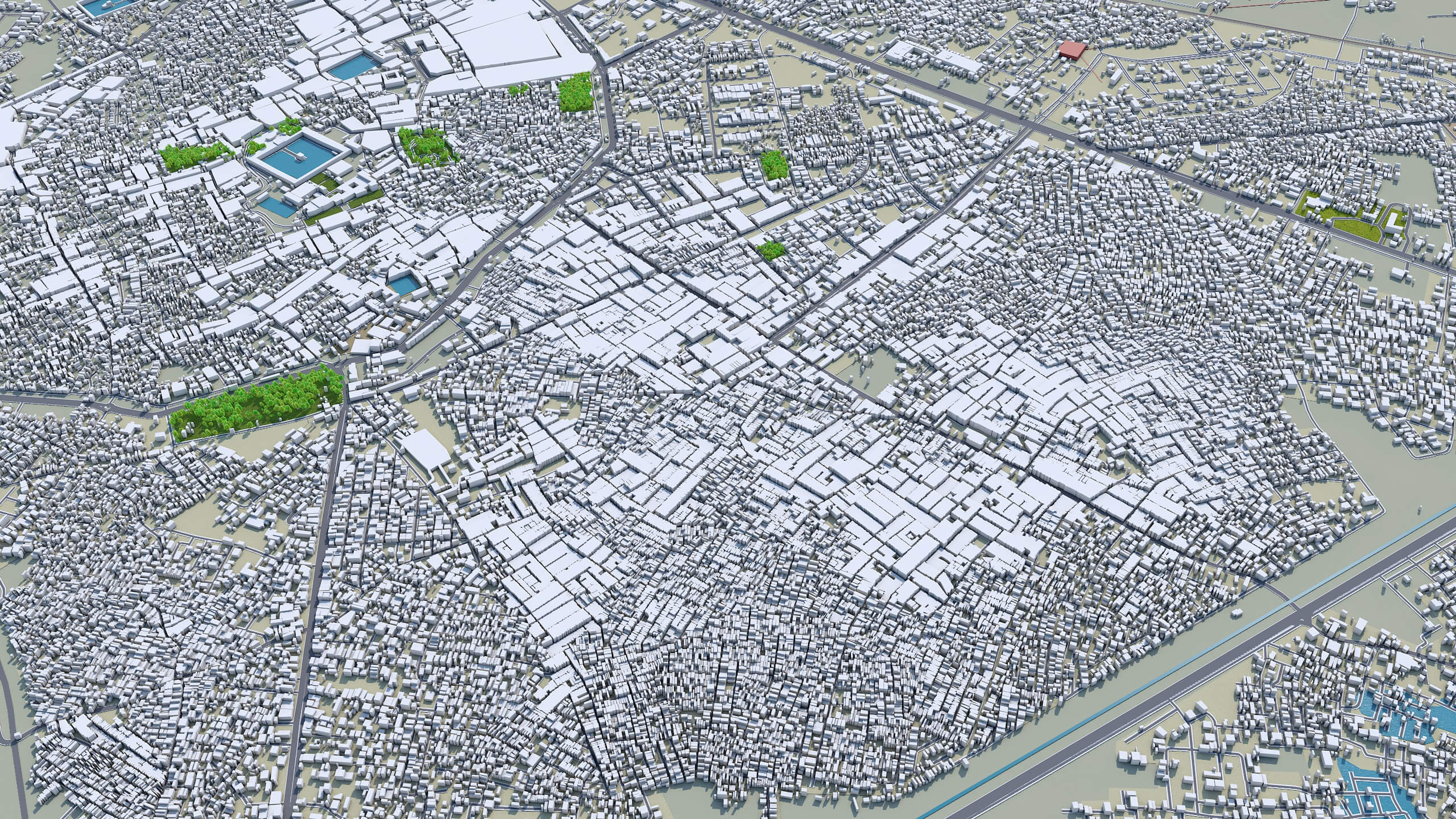 Amritsar City Punjab India 3D Model 30km by 3dstudio