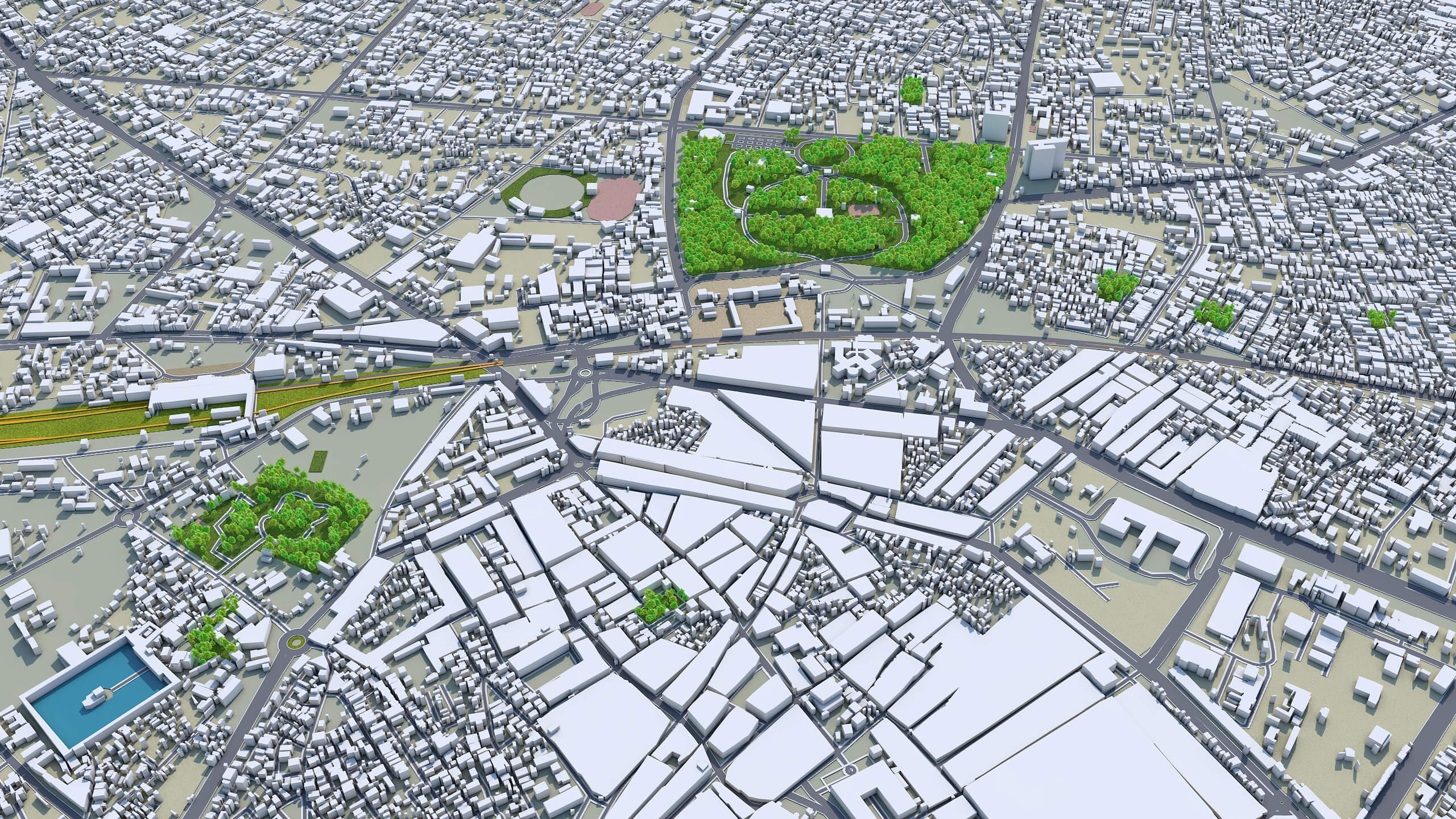 Amritsar City Punjab India 3D Model 30km by 3dstudio