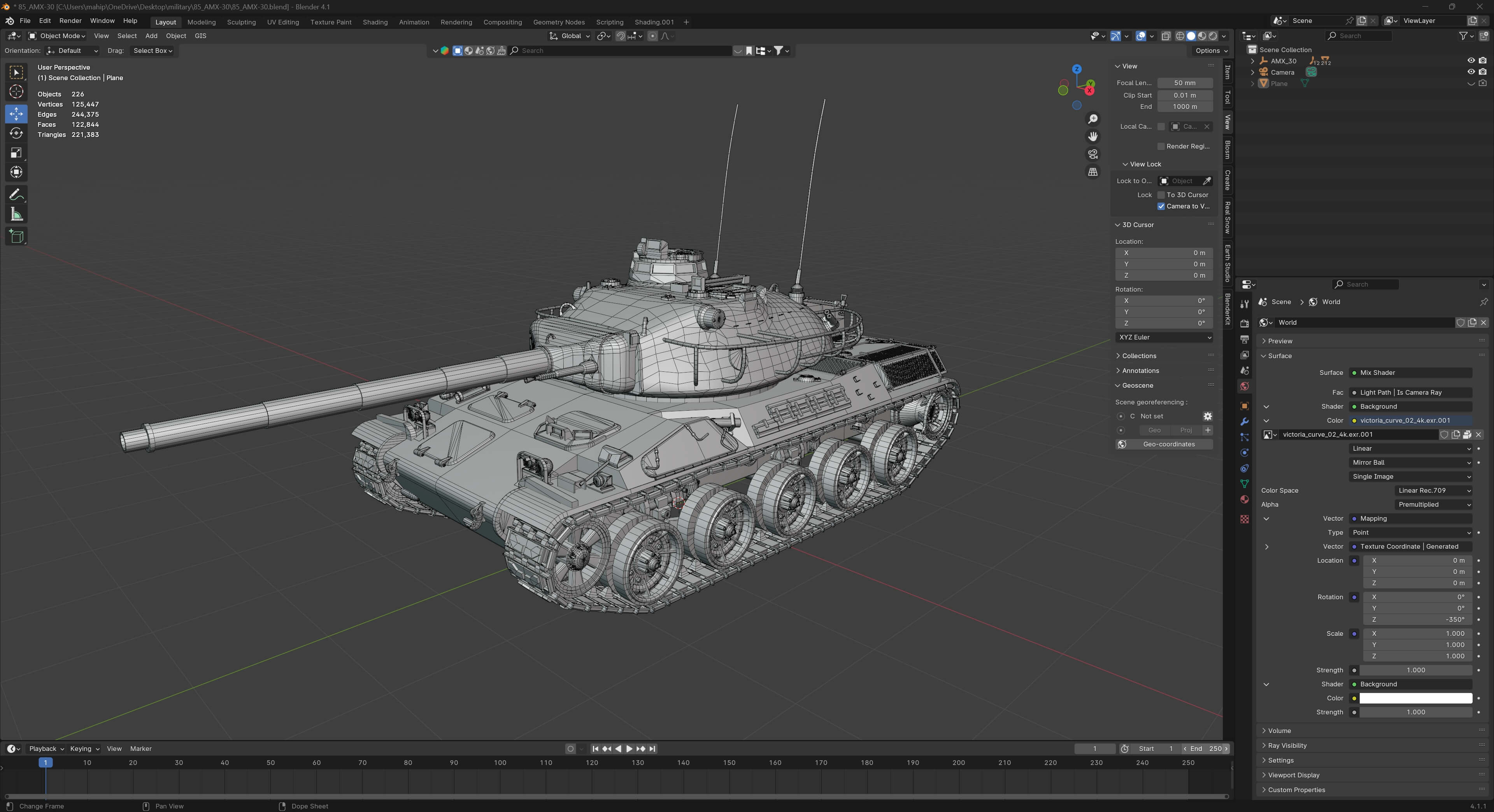 Amx 30 Main Battle Tank - 3D Model by 3dstudio