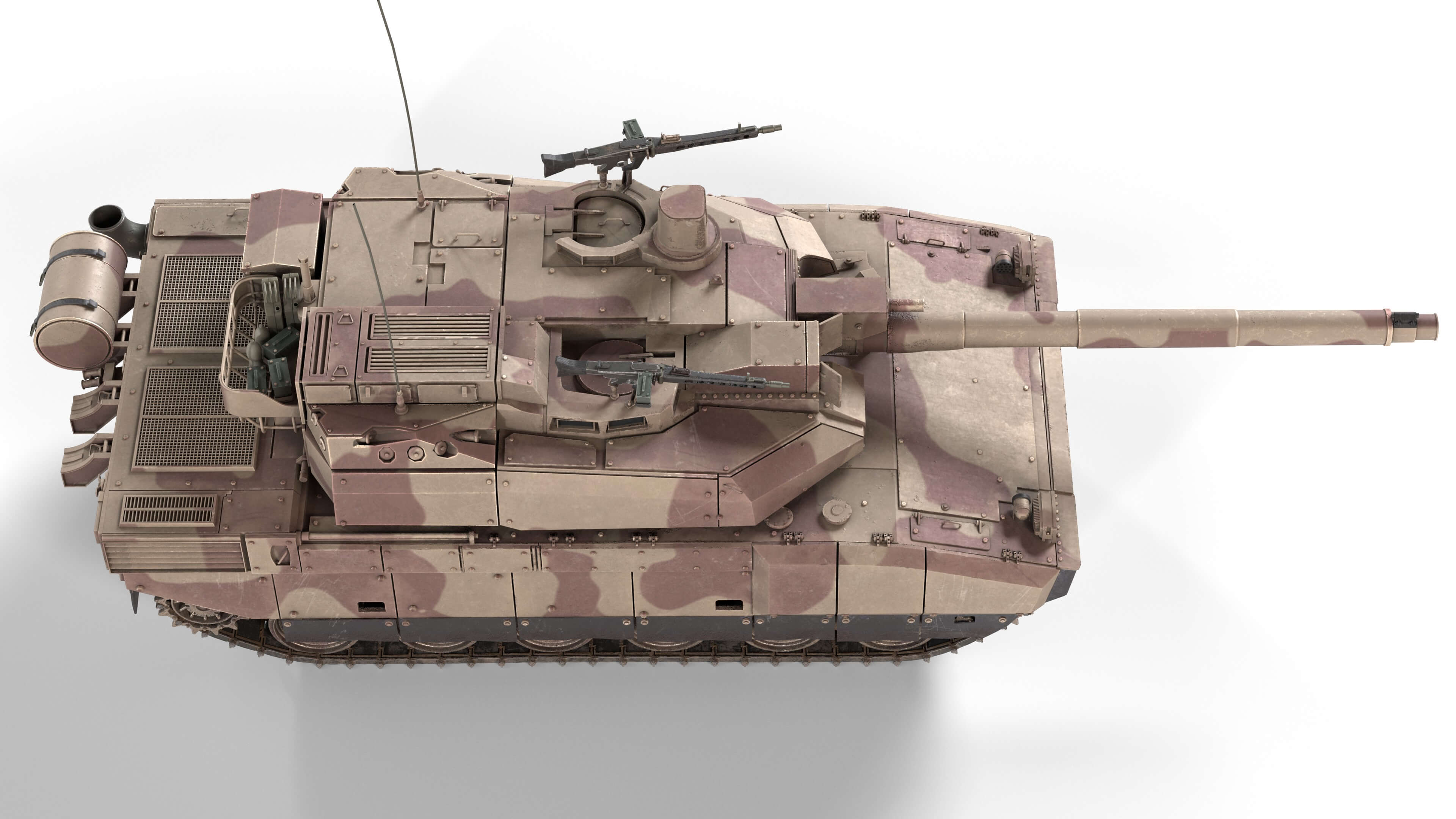AMX-56 Leclerc Tank 3D Model by 3dstudio