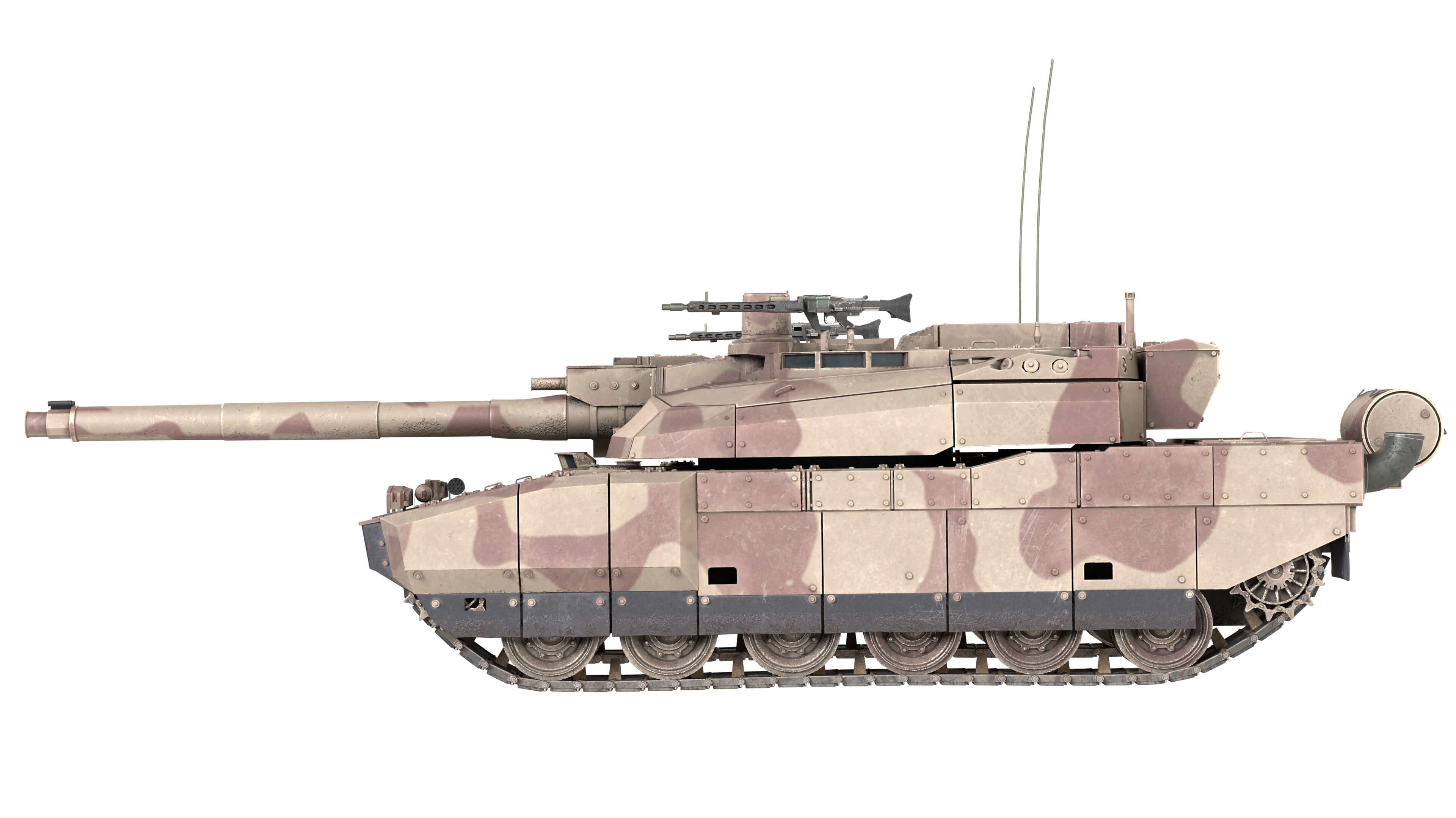 AMX-56 Leclerc Tank 3D Model by 3dstudio