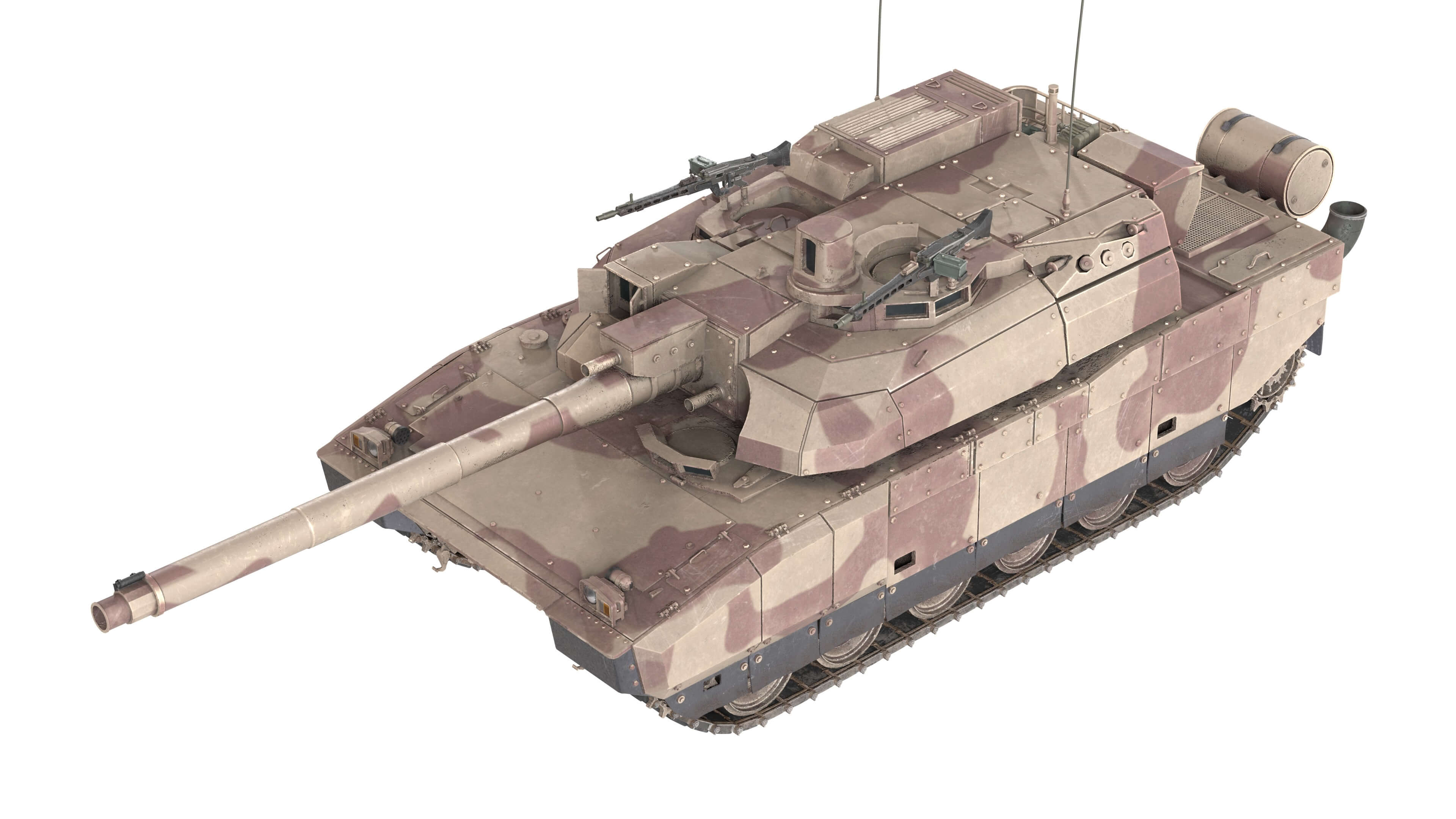 AMX-56 Leclerc Tank 3D Model by 3dstudio