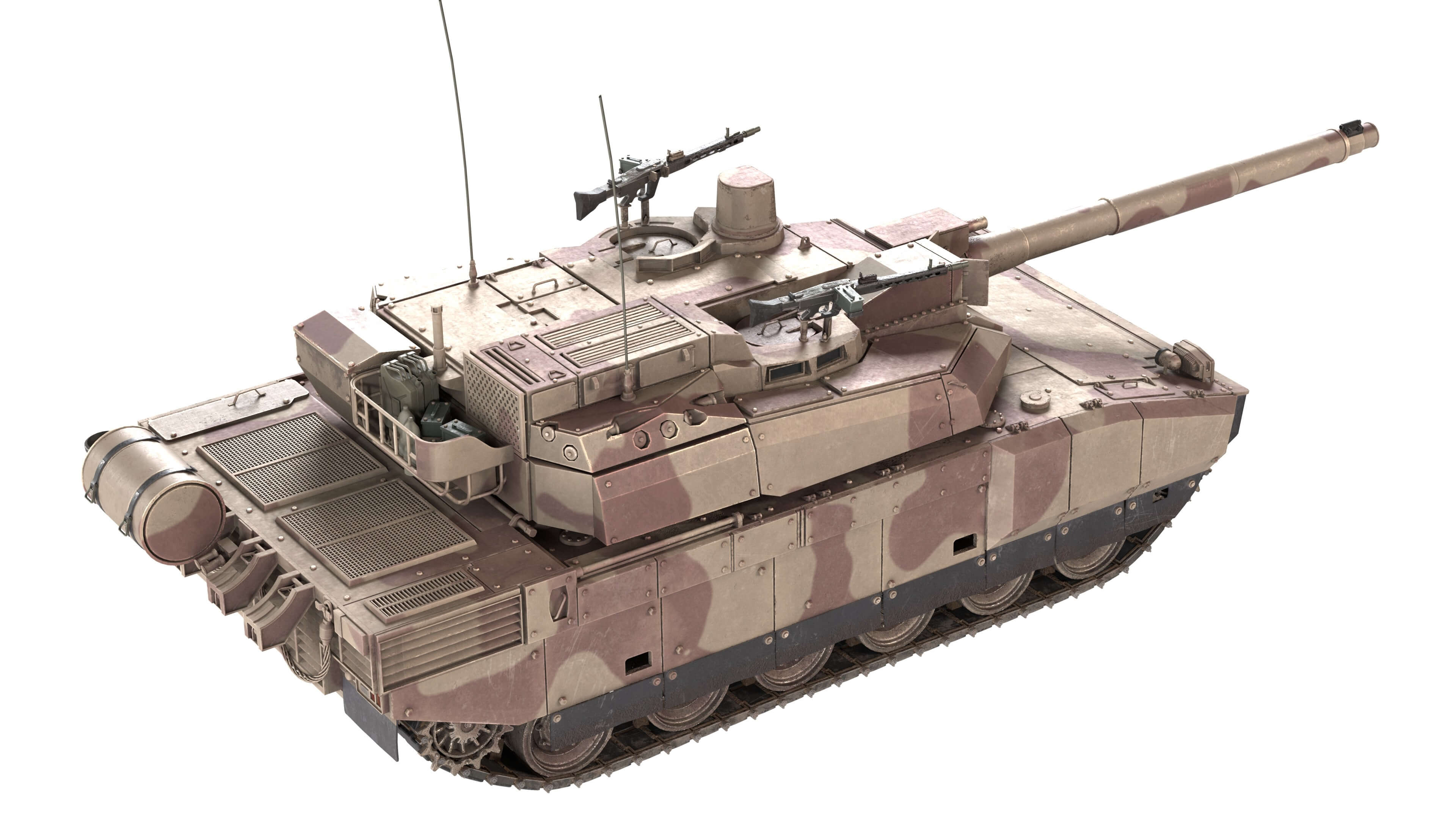 AMX-56 Leclerc Tank 3D Model by 3dstudio