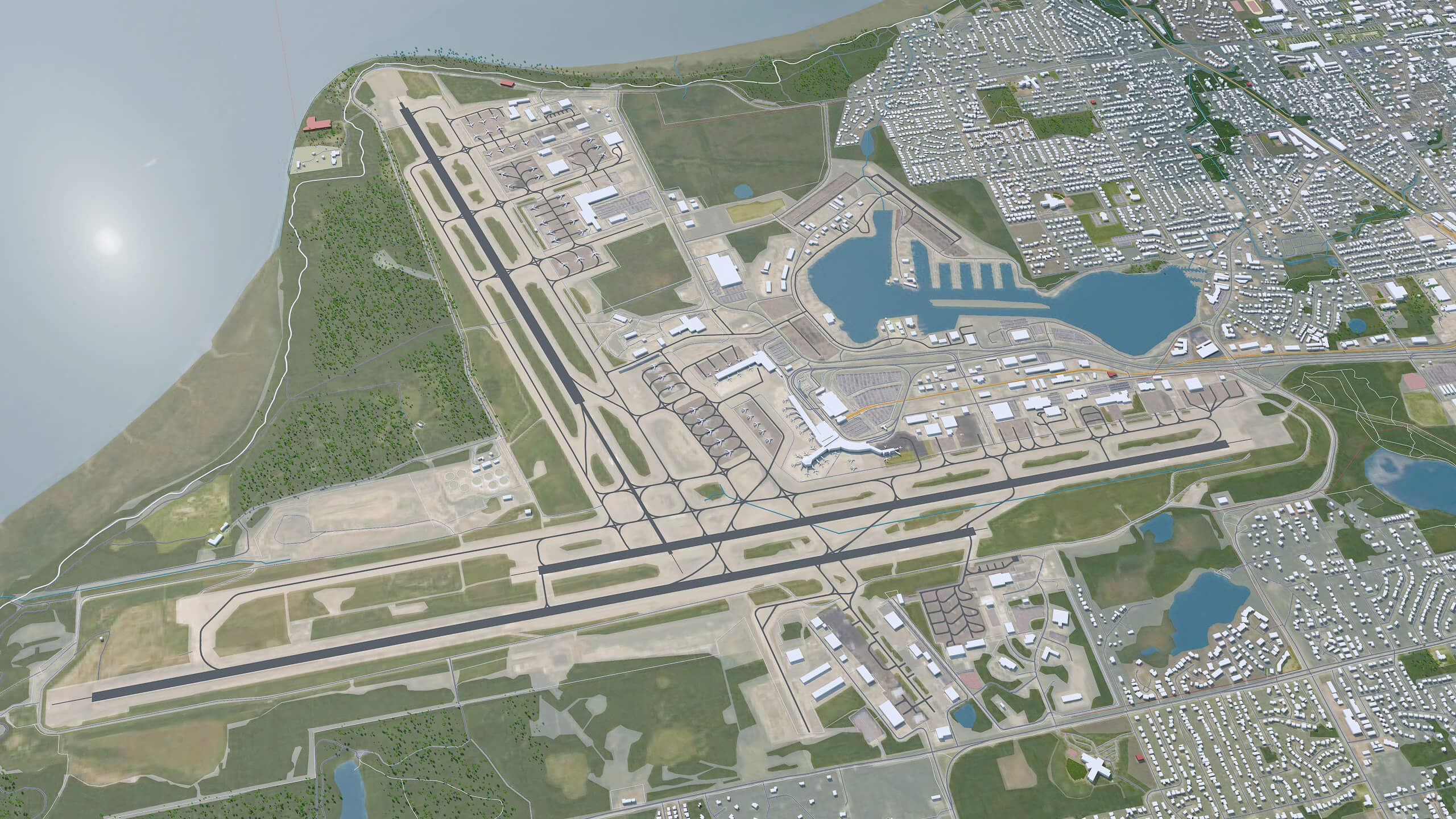 Anchorage Alaska 220km - 3D Model by 3dstudio