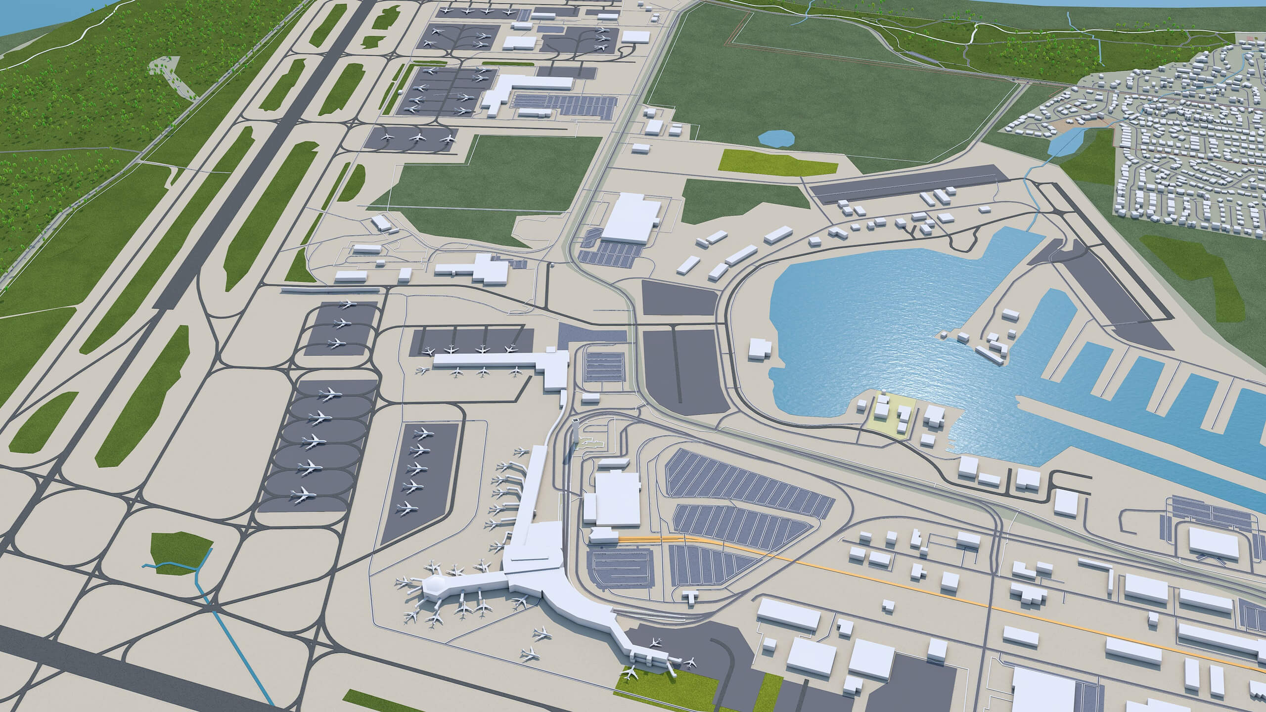 Anchorage Alaska 220km - 3D Model by 3dstudio