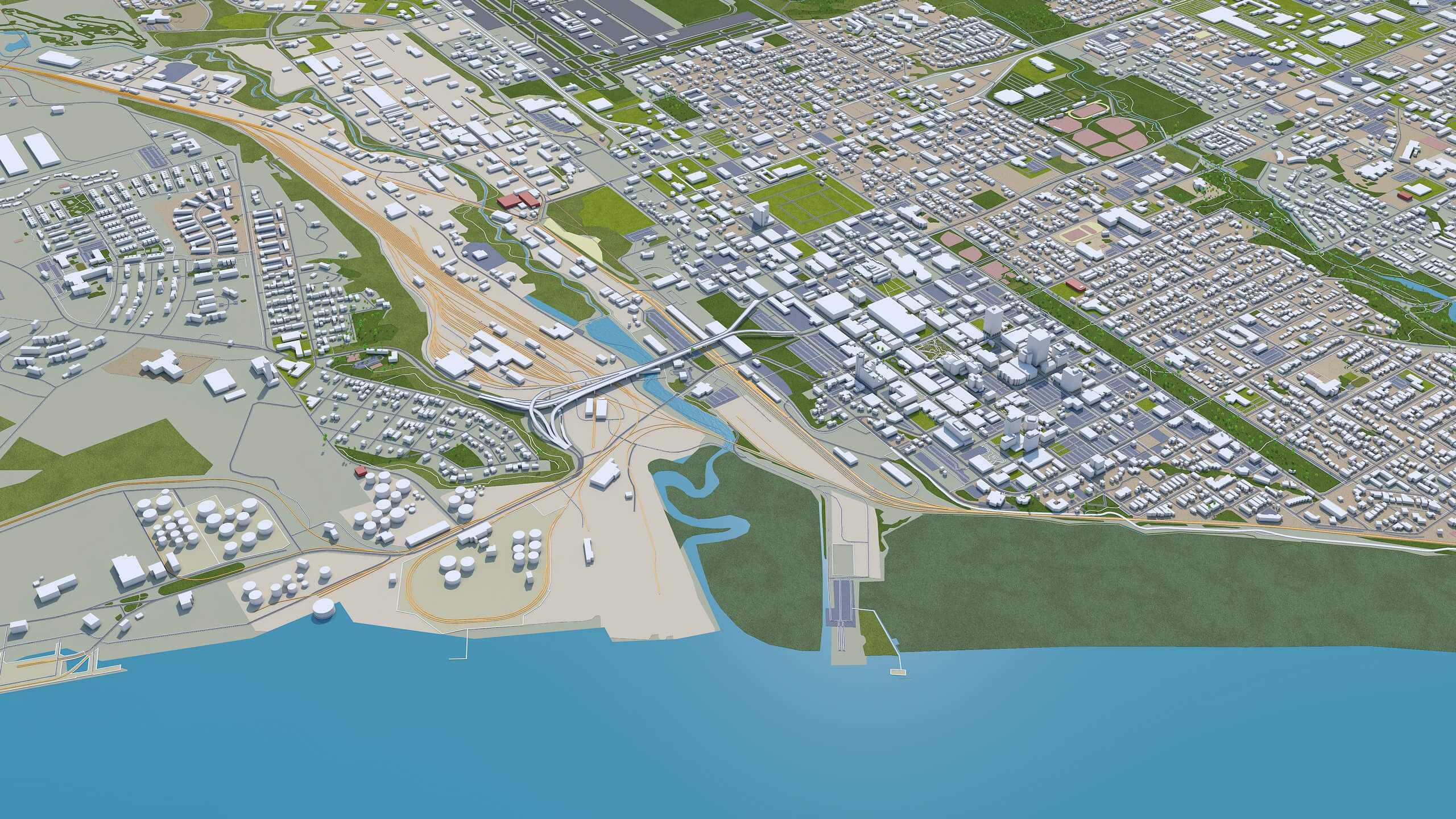 Anchorage Alaska 220km - 3D Model by 3dstudio