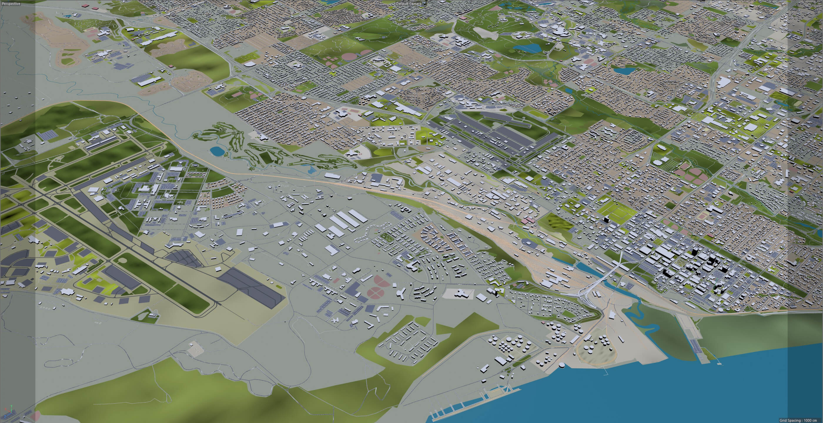 Anchorage Alaska 220km - 3D Model by 3dstudio