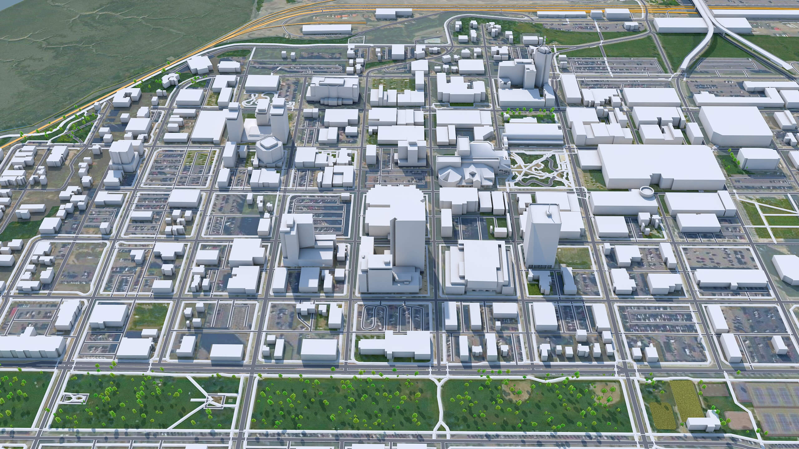Anchorage Alaska USA Downtown 15km - 3D Model by 3dstudio