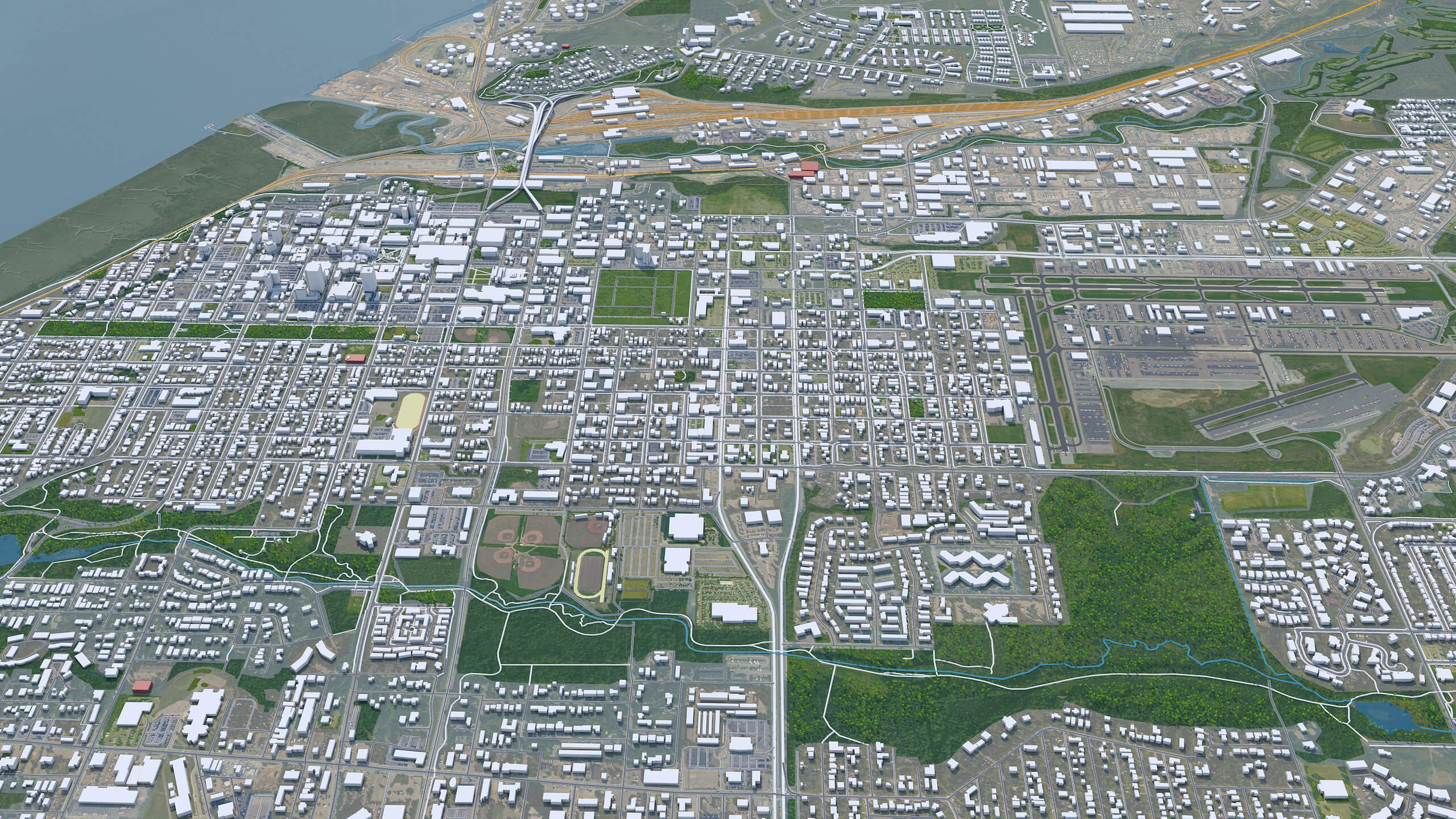 Anchorage Alaska USA Downtown 15km - 3D Model by 3dstudio
