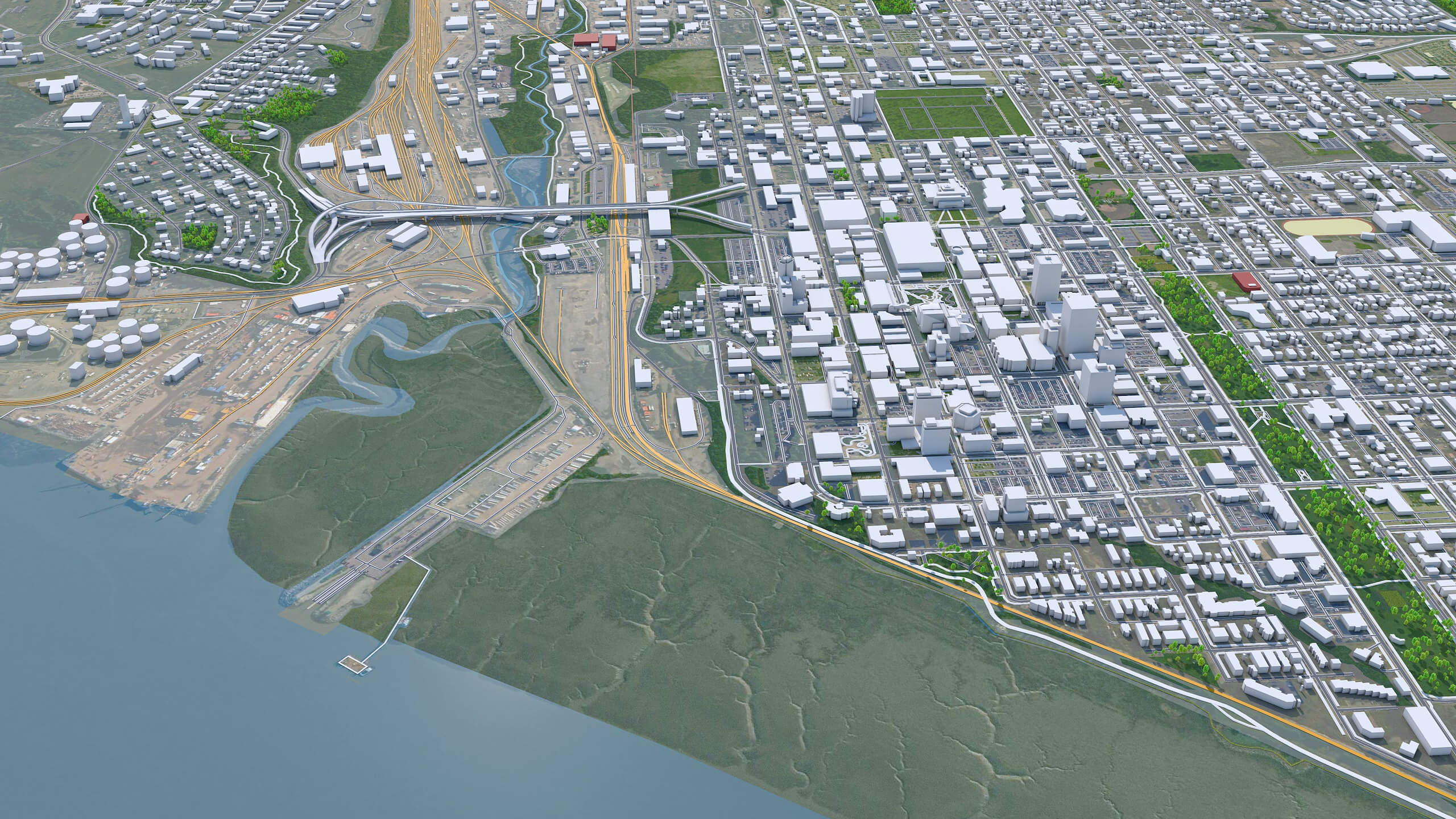 Anchorage Alaska USA Downtown 15km - 3D Model by 3dstudio