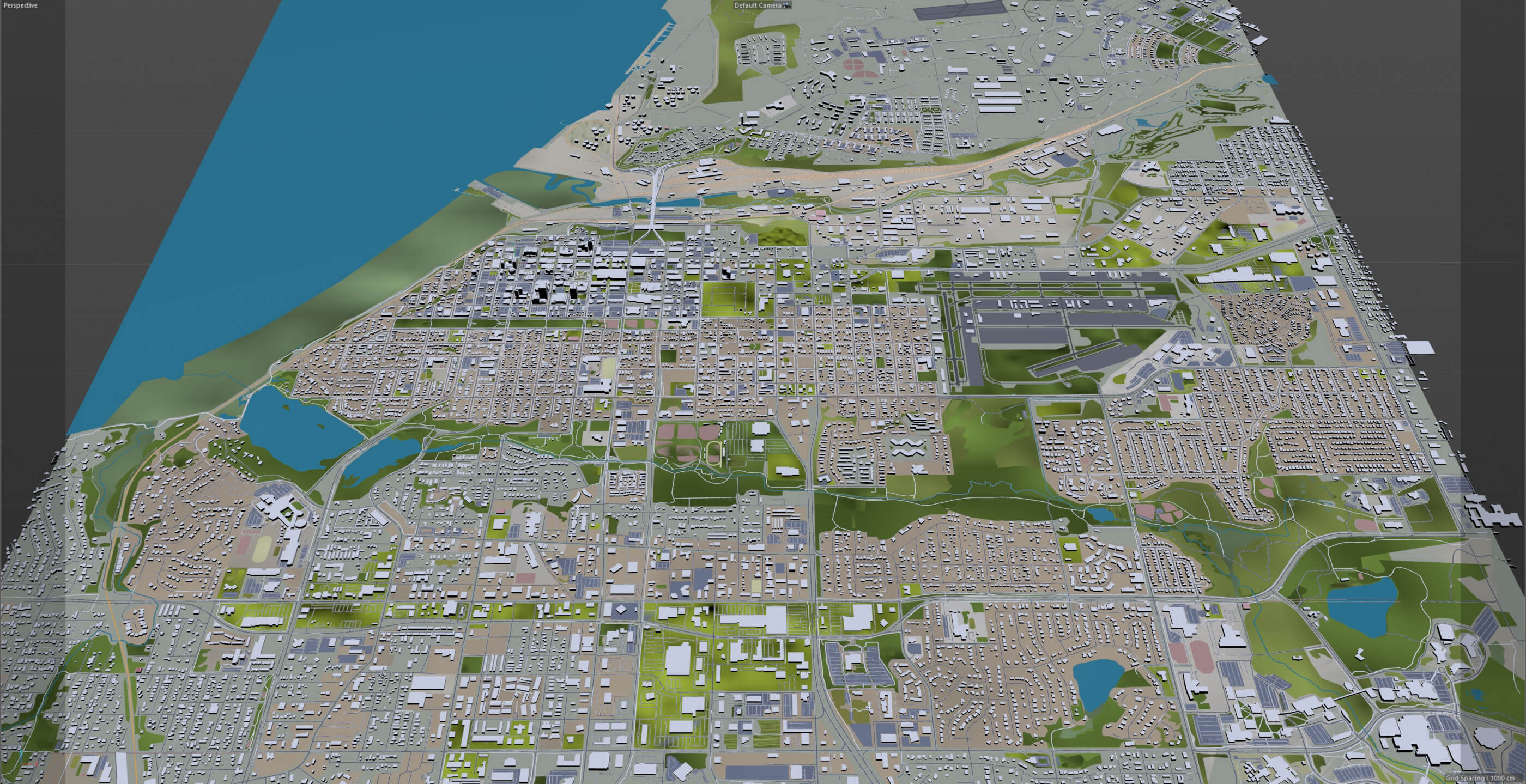 Anchorage Alaska USA Downtown 15km - 3D Model by 3dstudio