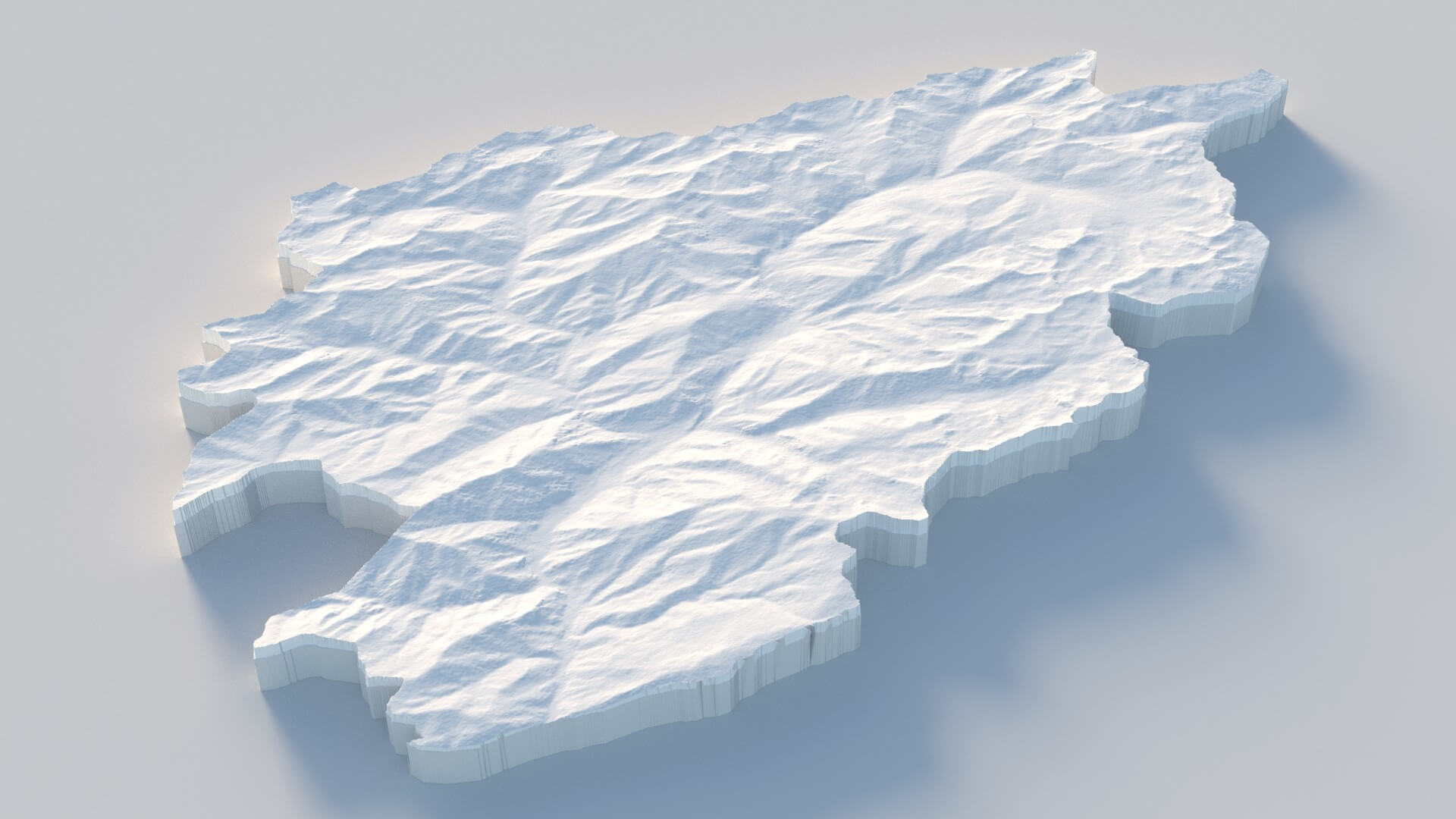Andorra Terrain Map - 3D Model by 3dstudio